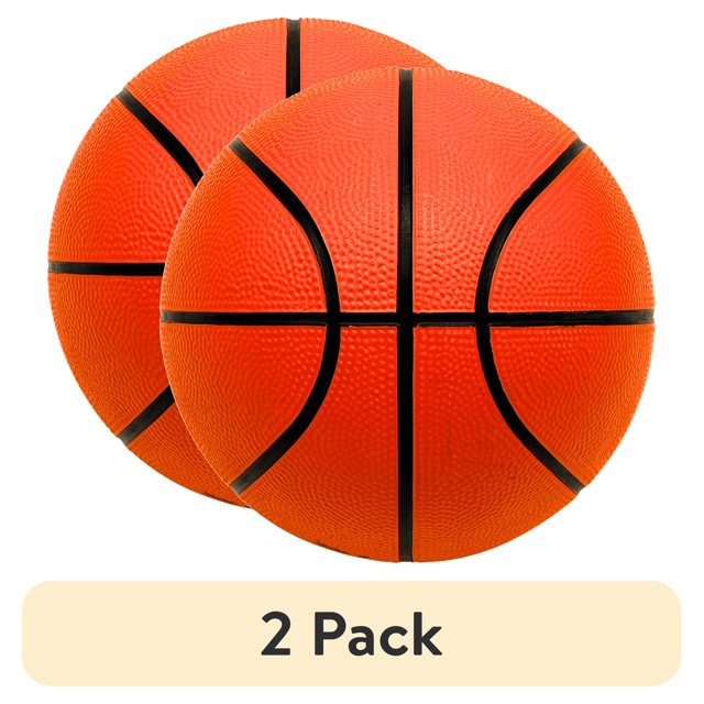 (2 pack) Mini Rubber Basketball, 7-Inch Diameter, Kids Outdoor Sports ...