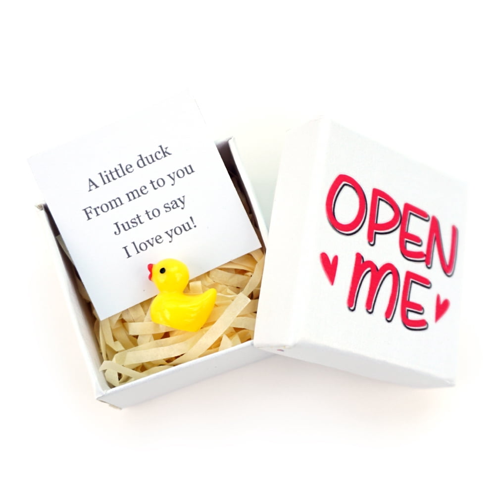 Mini Rubber Duck Gift Box with Love Message Card – Cute and Thoughtful ...