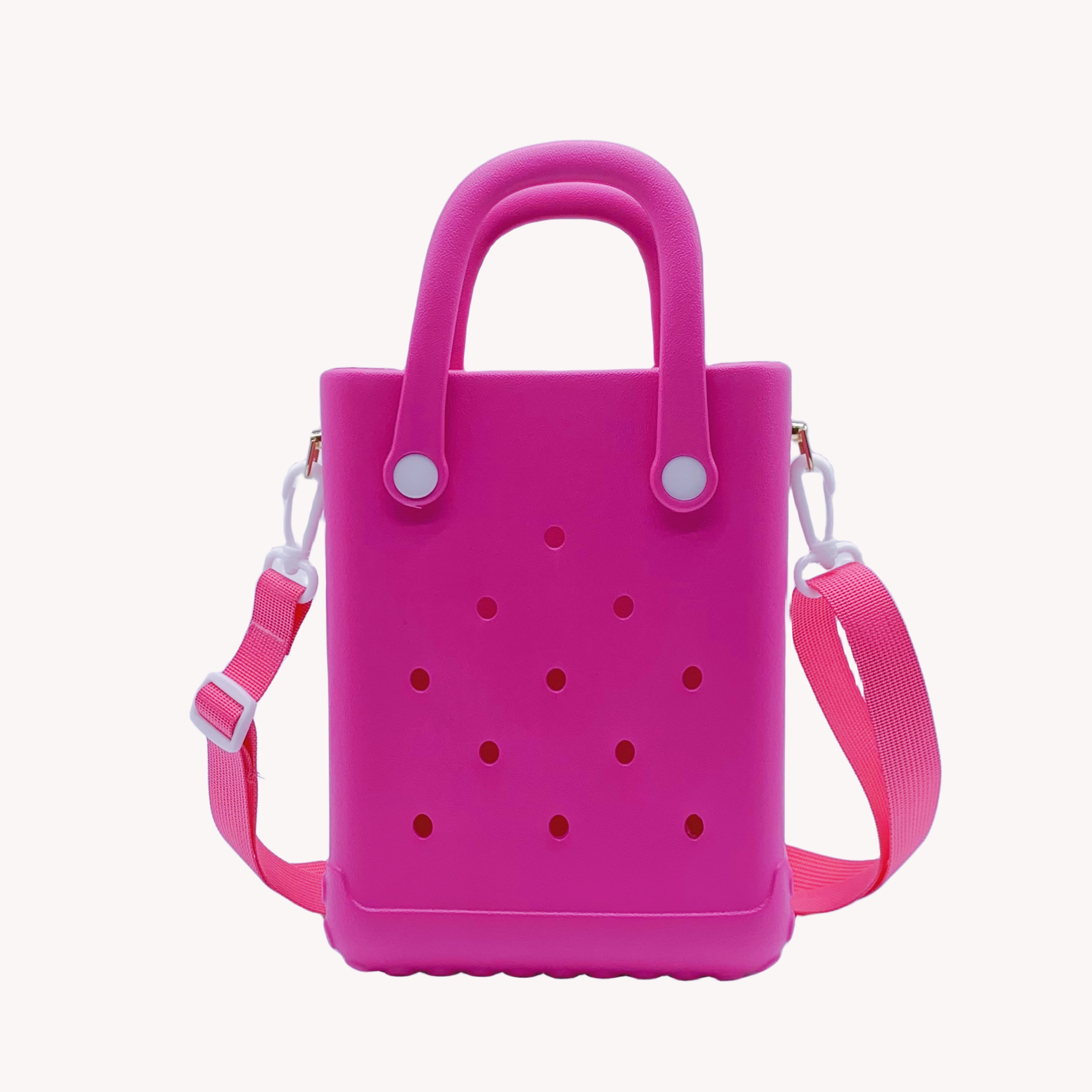 Mini Rubber Summer Beach Bag, EVA Hole Travel Tote Bag, Waterproof ...
