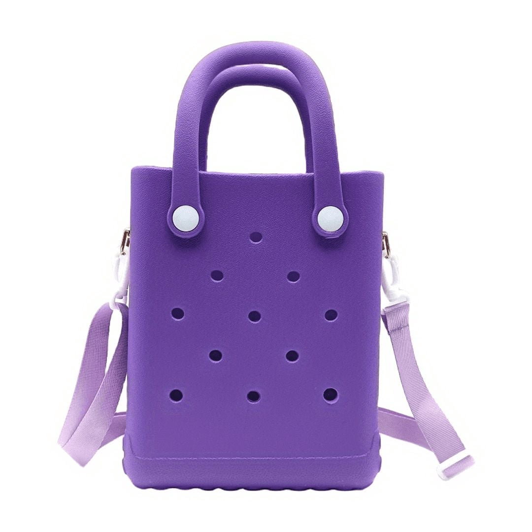 WZPZYM Mini Rubber Hole Travel Tote Bag, Purple - Walmart.com