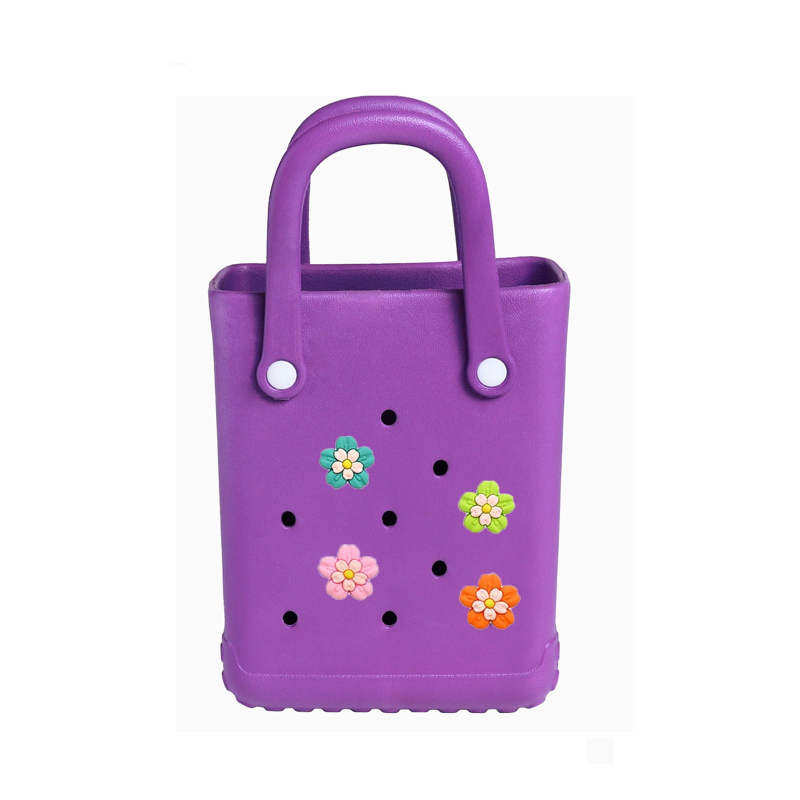 Mini Rubber Tote Bag, 6.5x8.0x3.1 inches, Small Waterproof Beach Bag ...