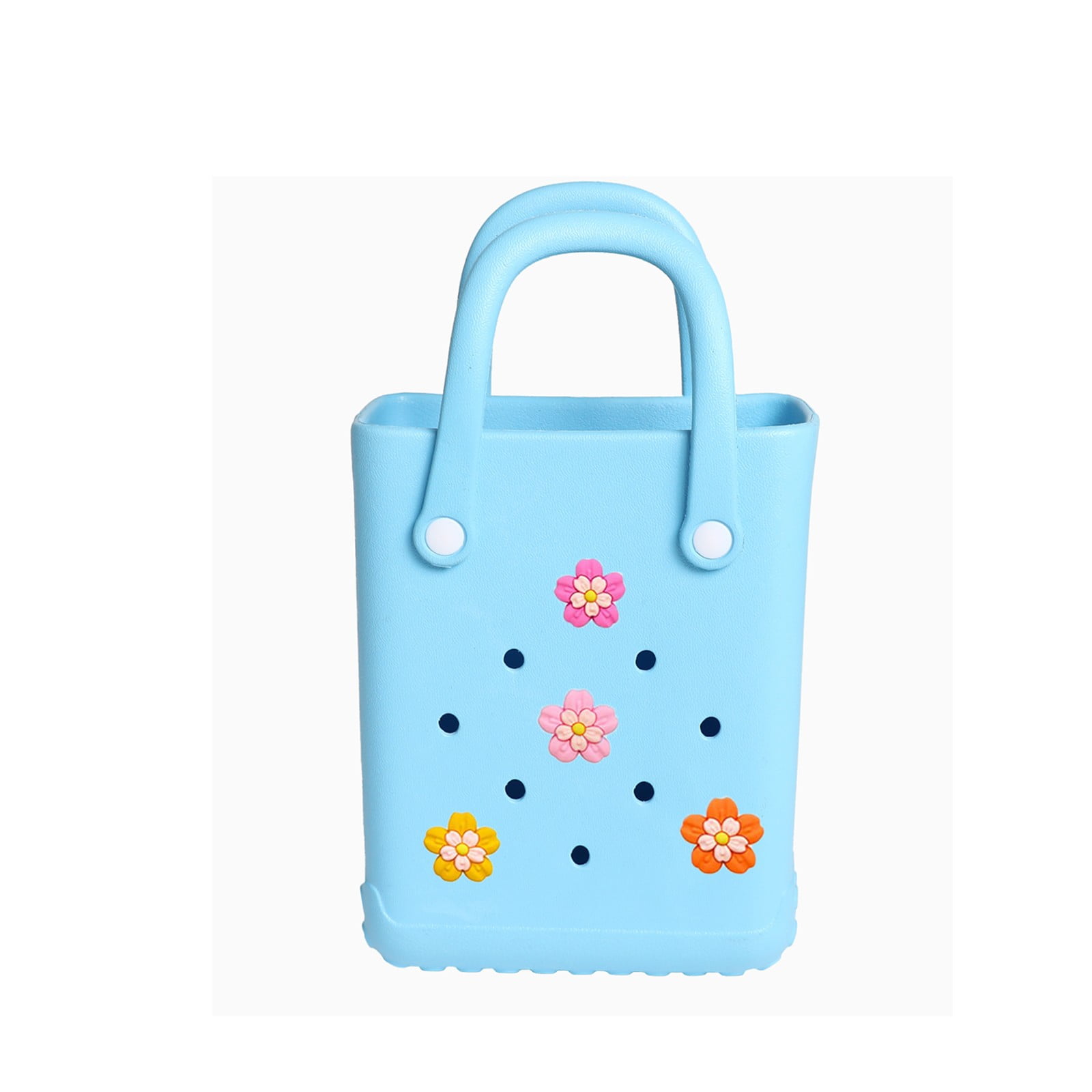 Mini Rubber Tote Bag, 6.5x8.0x3.1 inches, Small Waterproof Beach Bag ...