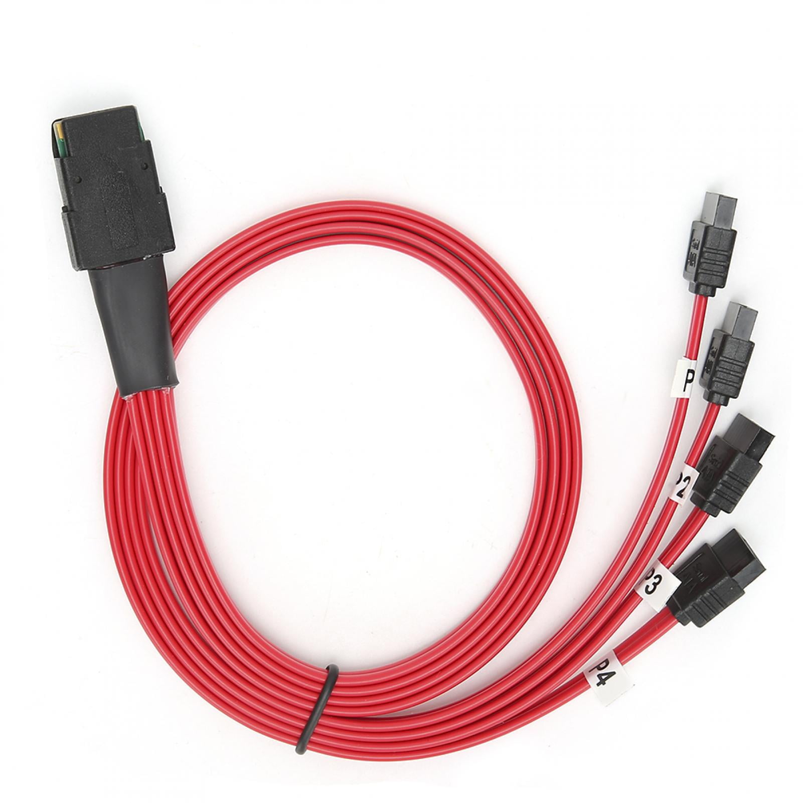 Mini SAS H0203 36P SFF-8087 to 4 SATA Internal Breakout Cable, 0.5 ...