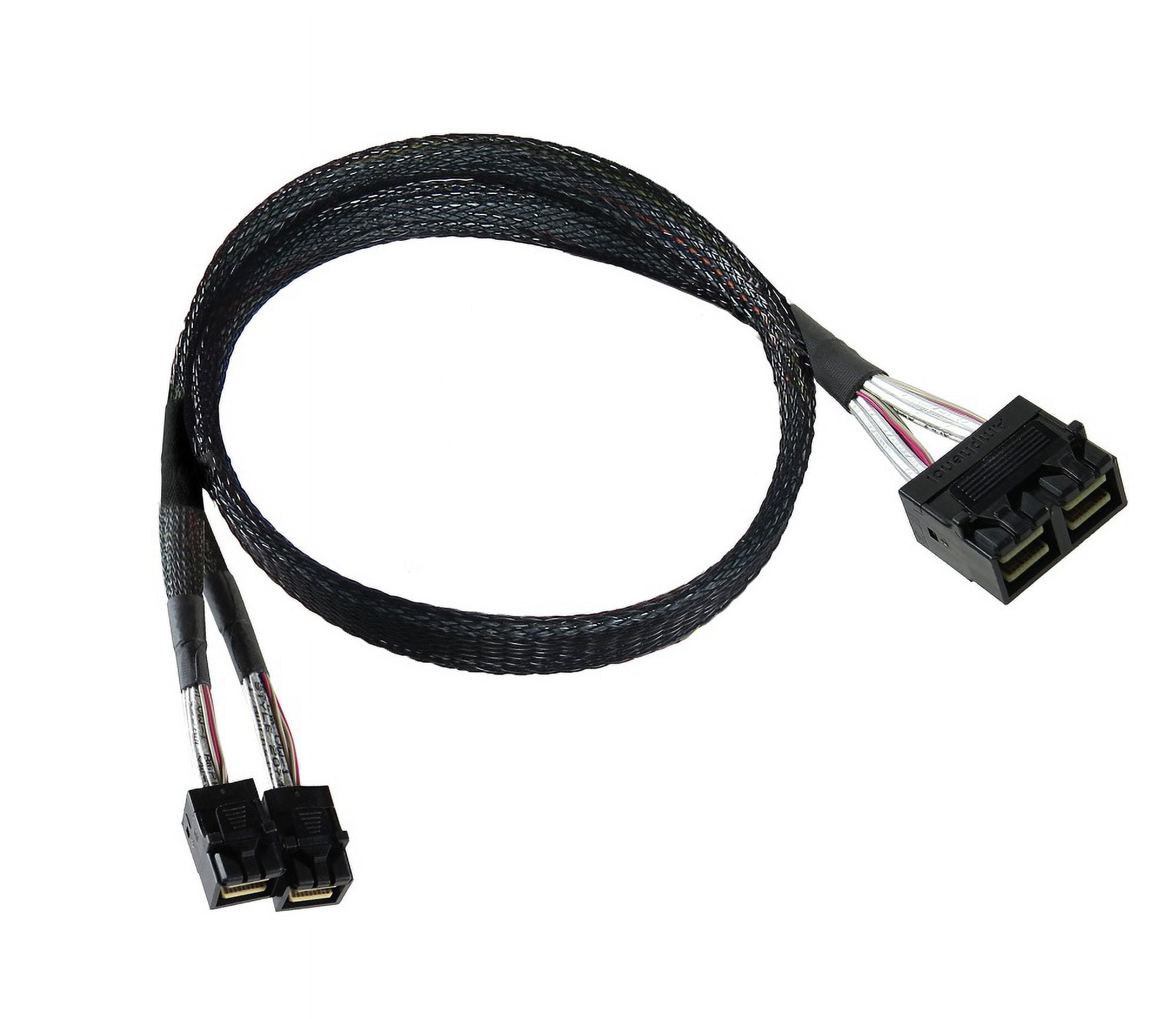 Mini SAS HD 8X SFF-8673 PCIe4.0 to Mini SAS HD 4X X2 Y Cable 50 CM ...