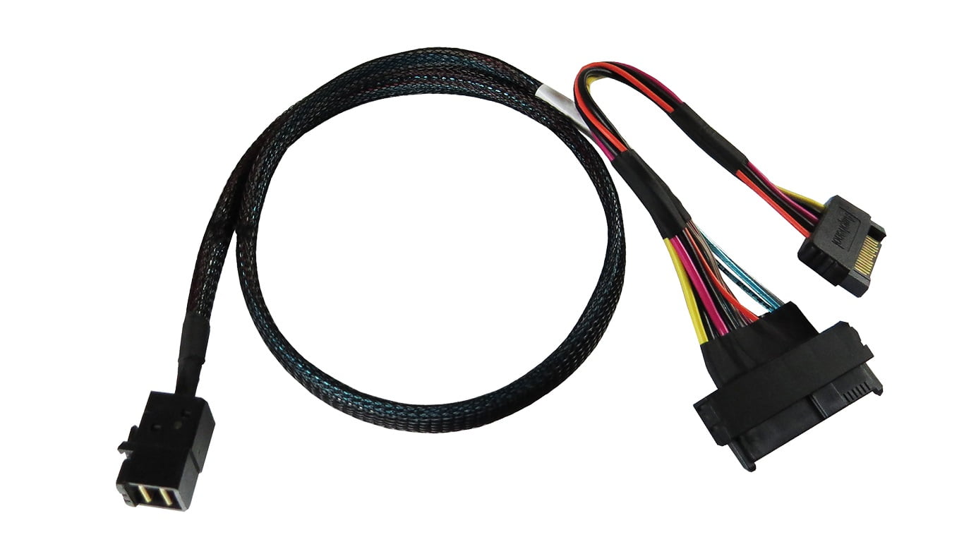 Mini SAS HD (SFF-8673) PCIe Gen 4.0 to U.2 (SFF-8639) Cable - 50 CM ...