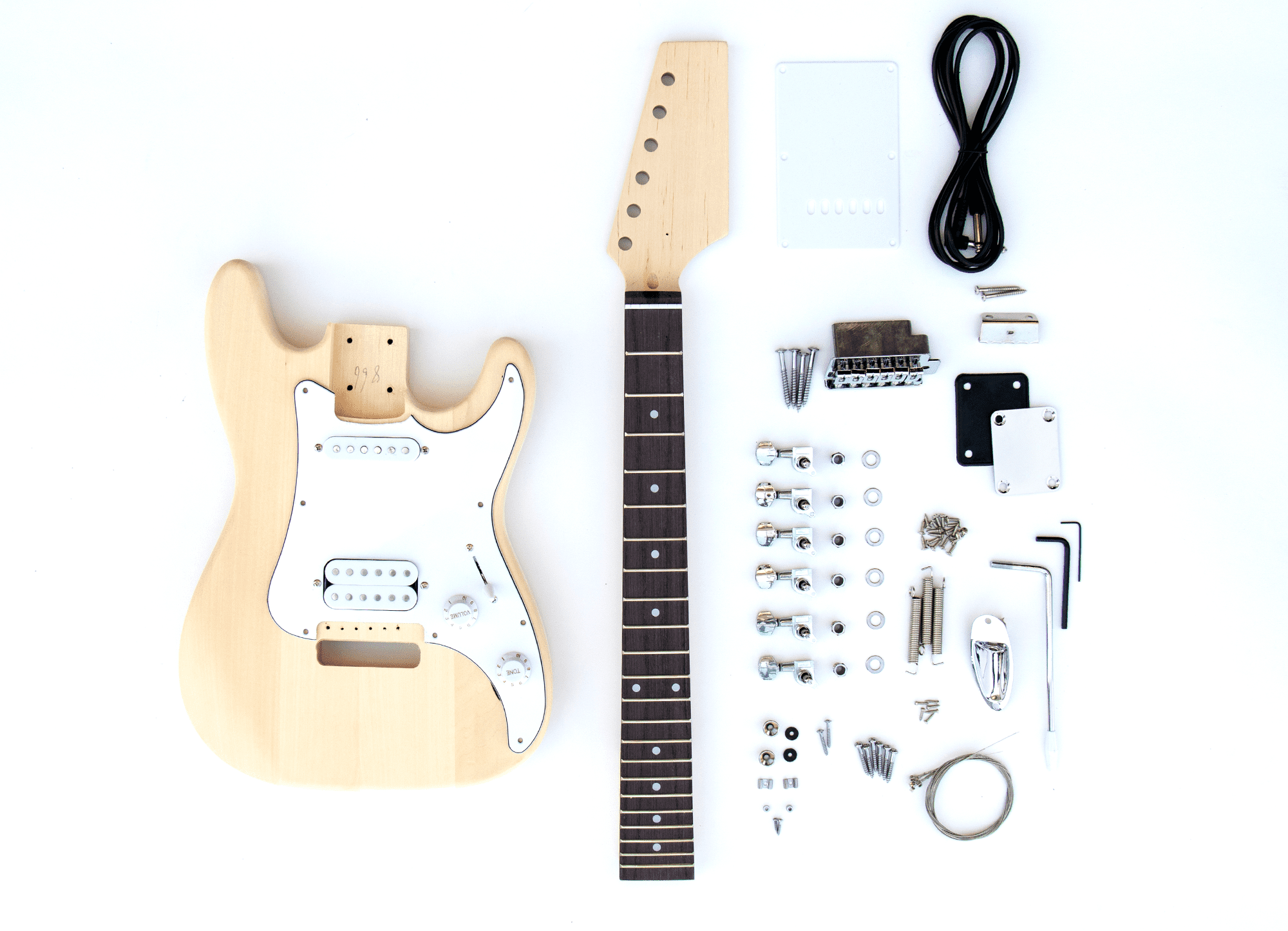 Mini ST Style Build Your Own Guitar Kit - Walmart.com