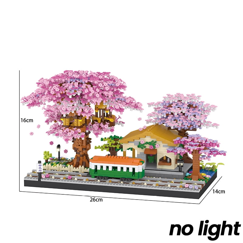 Mini Sakura Tree Building Blocks Set Diy Cherry Blossom Bricks with ...