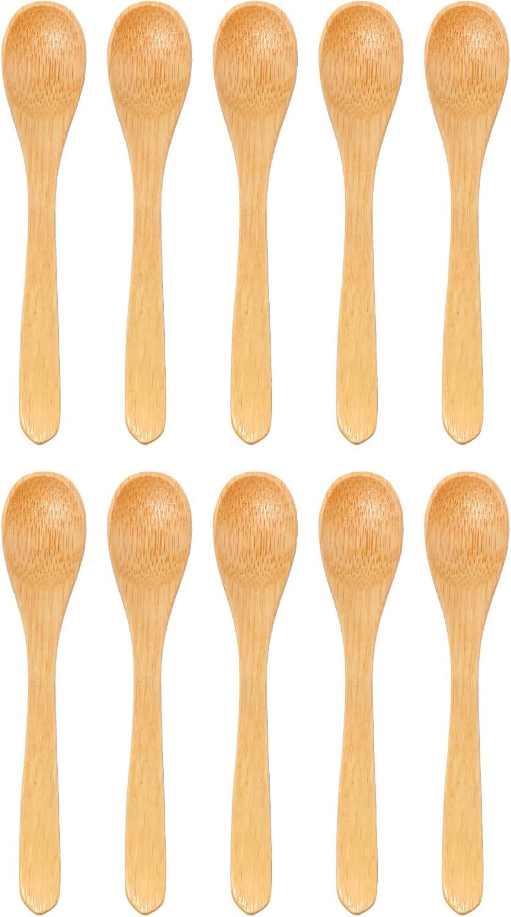Mini Salt Spoon/Tiny Wooden Spoons for Spices, Bamboo Spoons, 100pcs ...