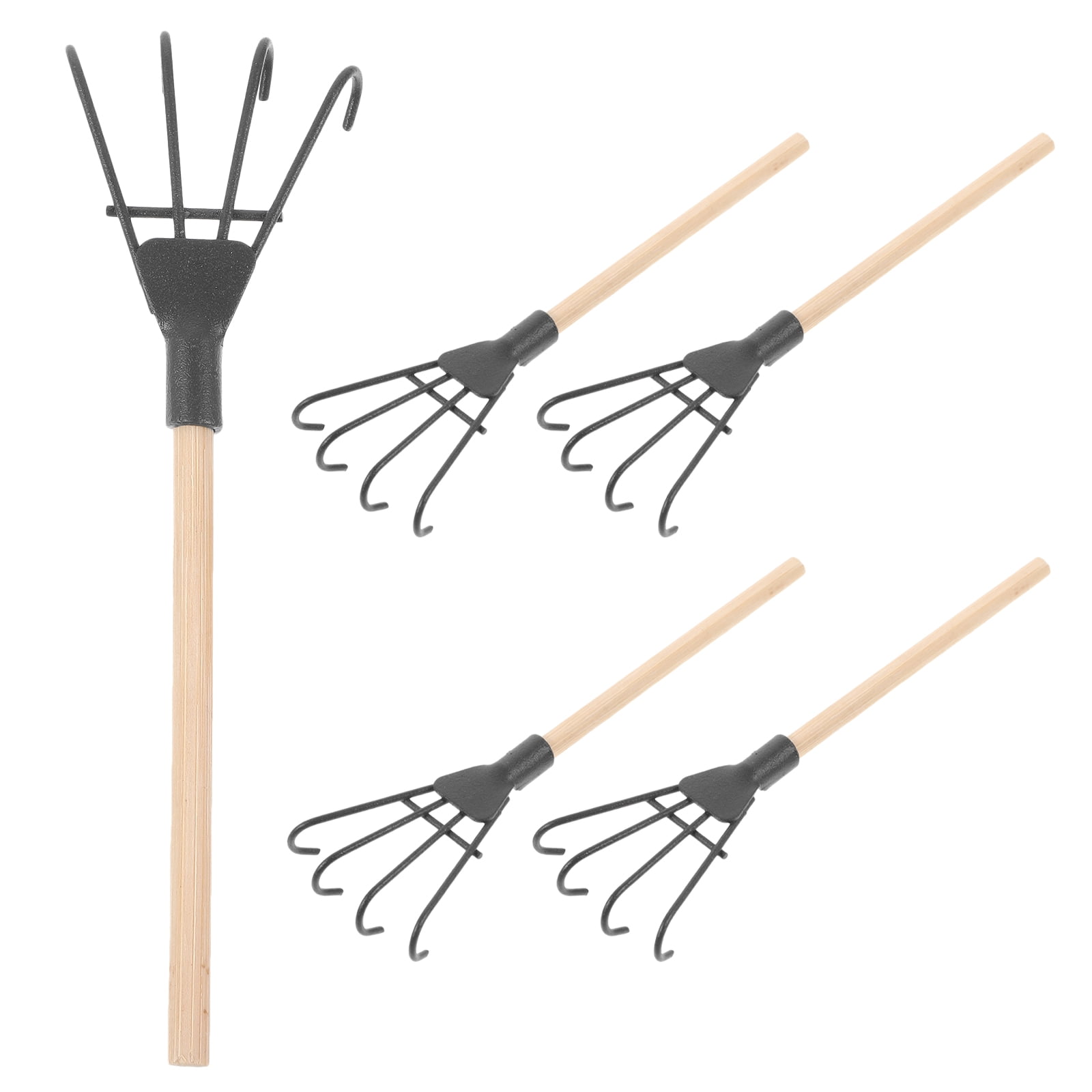 Mini Sand Rake Decorative Garden Wrought Iron Bamboo Decorations ...