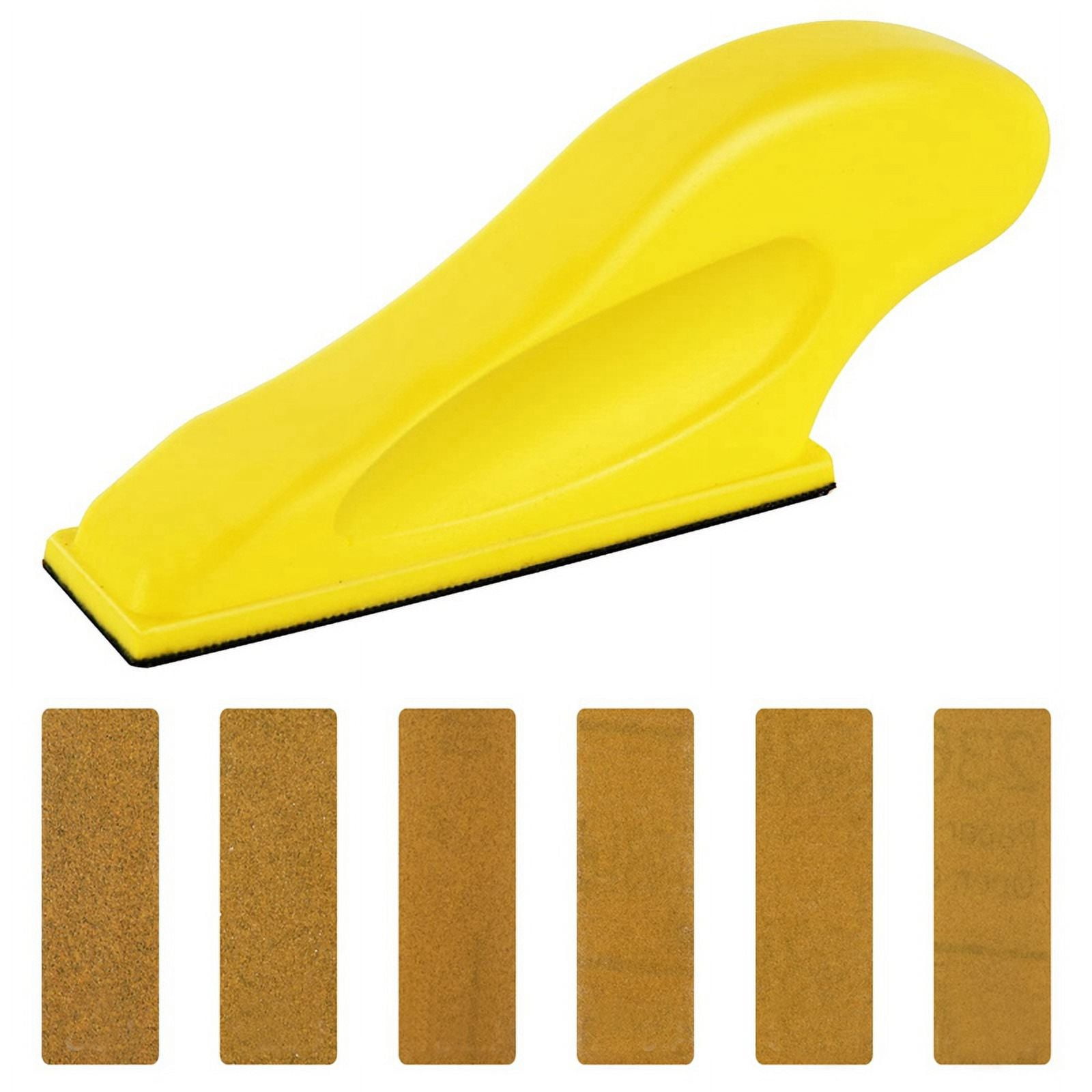 Mini Sander Kit, Lightweight PU Foam Hand Sander, 6 Grits Sandpaper ...