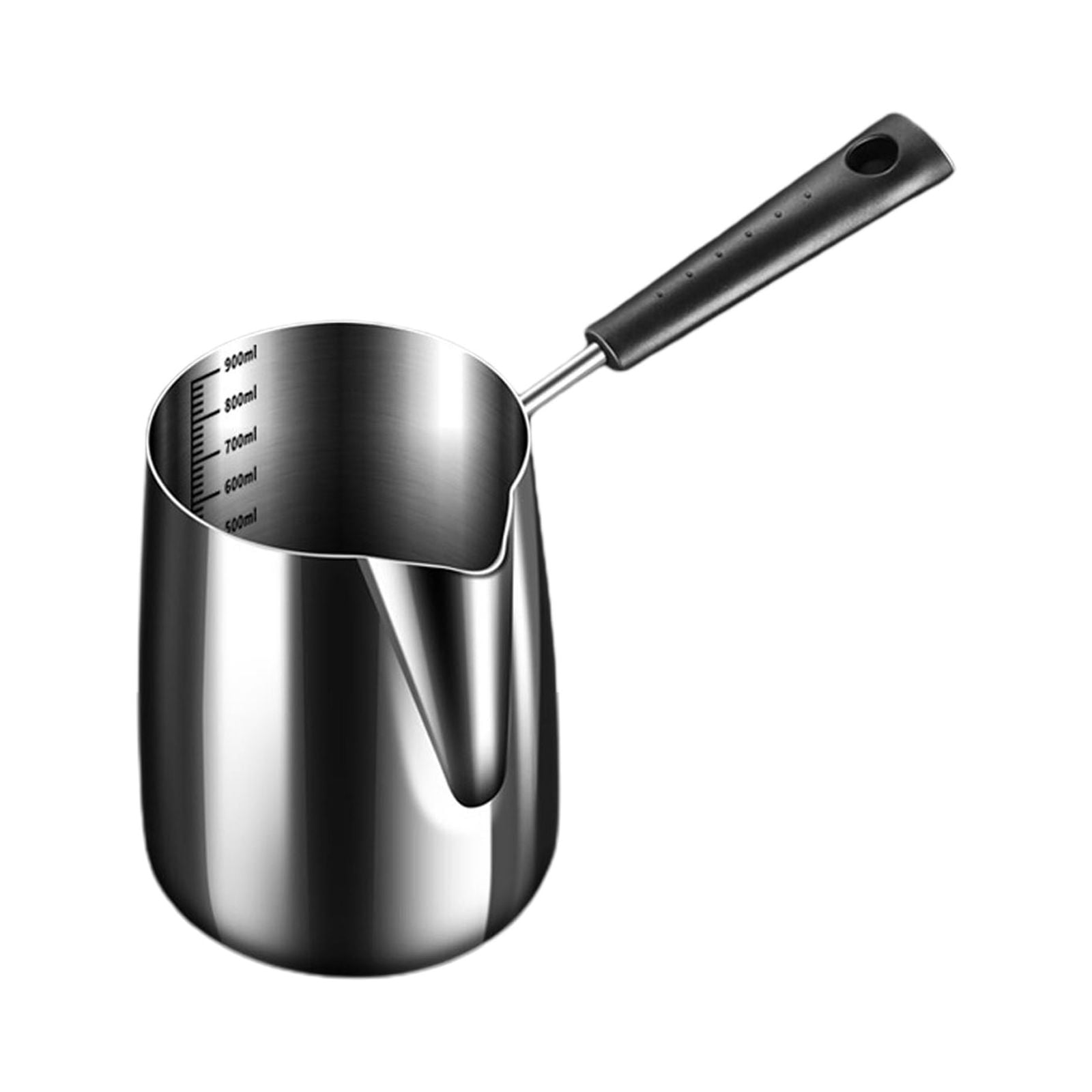 Mini Sauce Pan Lightweight Non-Stick Stainless Steel Long Handle Butter ...