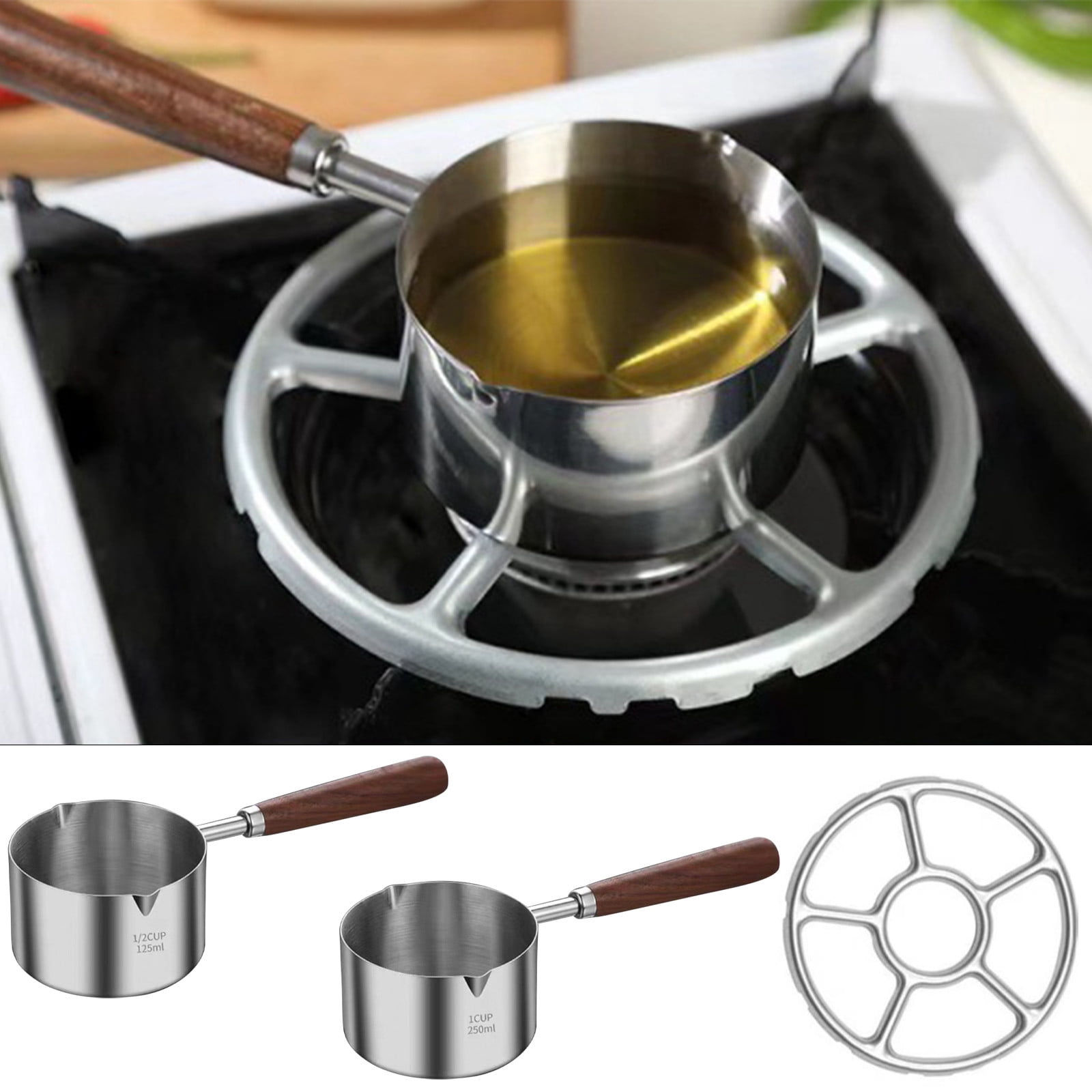 Mini Saucepan, Milk Pot,Pot with Pour Spout, Milk Coffee Warmer 304 ...