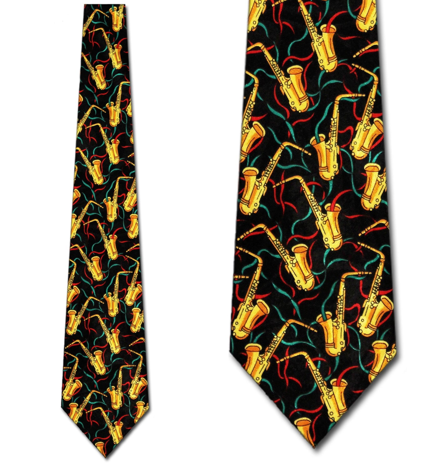 Mini Saxophone Allover Necktie Mens Tie - Walmart.com