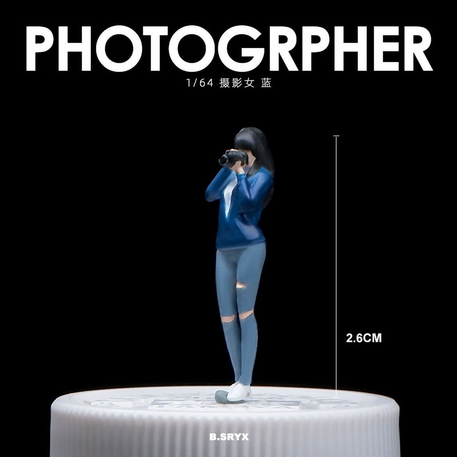 Mini Scale 1:64 Color People Photographer Figure Model Kit Painted ...