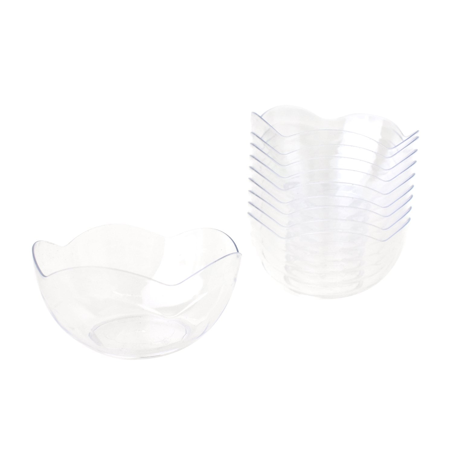Mini Scalloped Edge Dessert Bowl, 2-1/2-Inch, 10-Count for Serving ...
