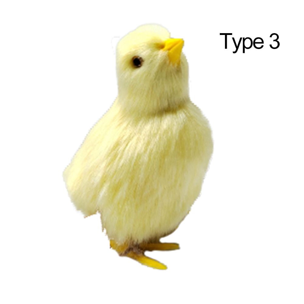 Mini Scene Model Home Decoration Easter Plush Chick Simulation Furry ...