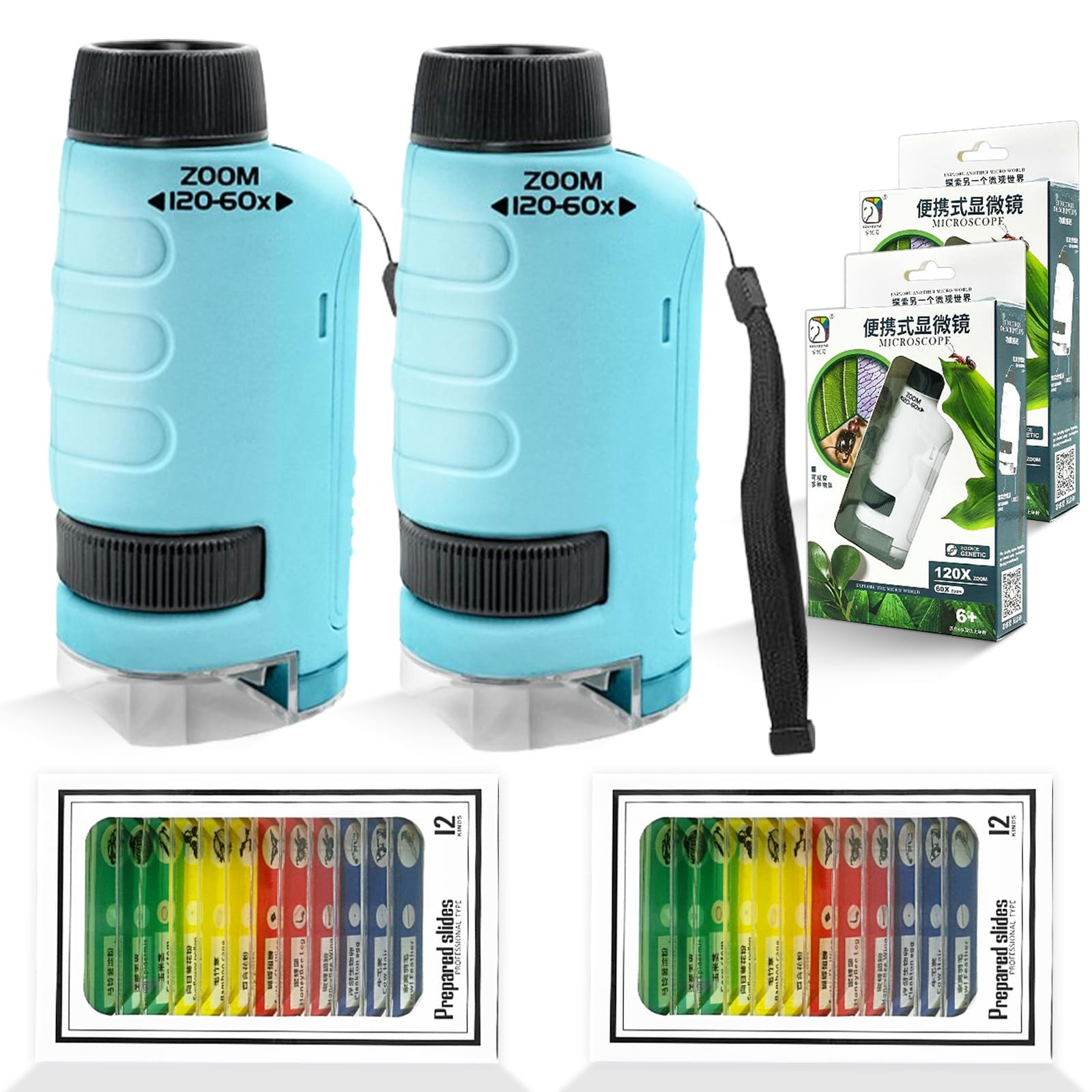 Mini Scope for Kids, Miniscope Kids 2 Pack, Mini Microscope for Kids ...