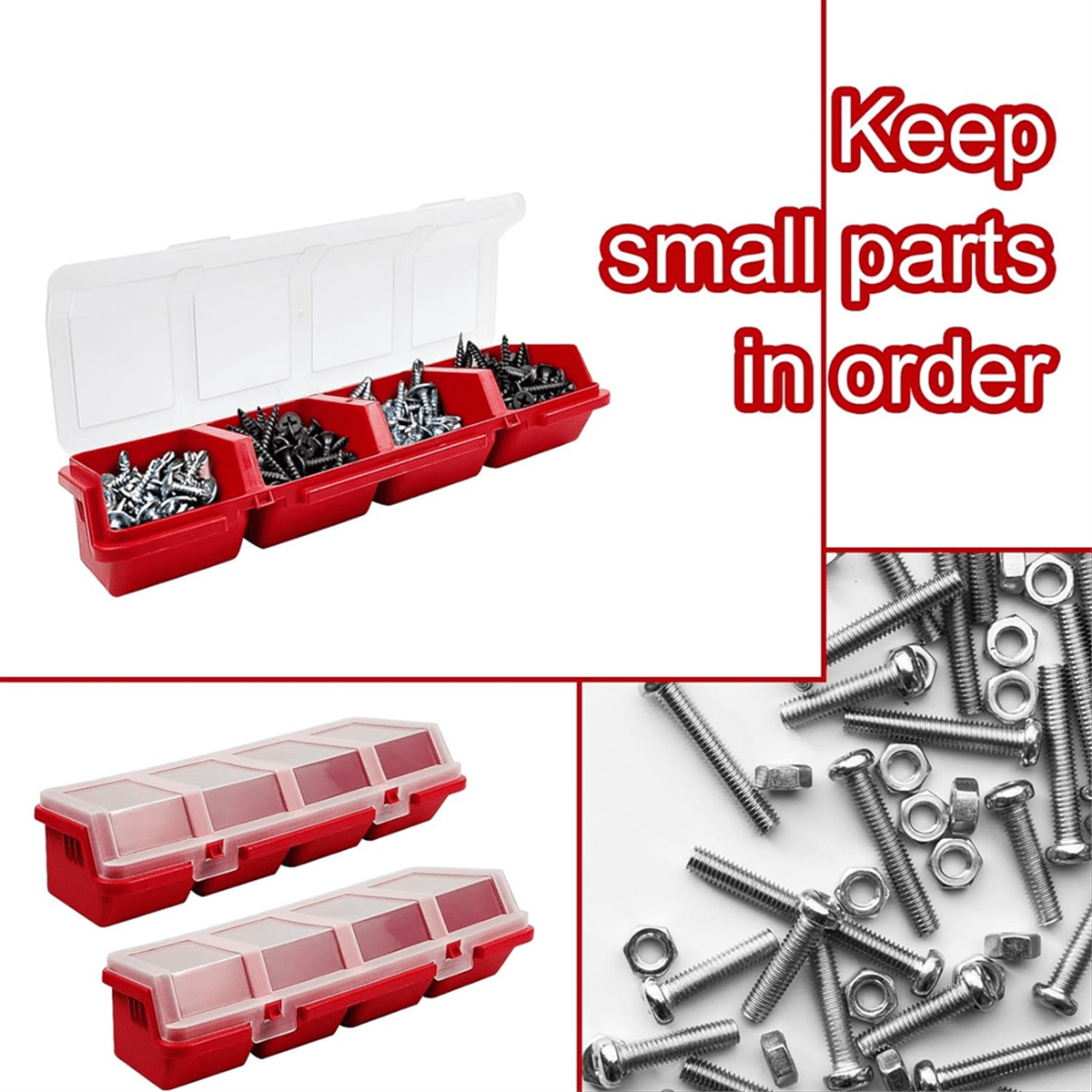 Mini Screw Parts Box Storage Case Recycled Material 400.0g Red ...