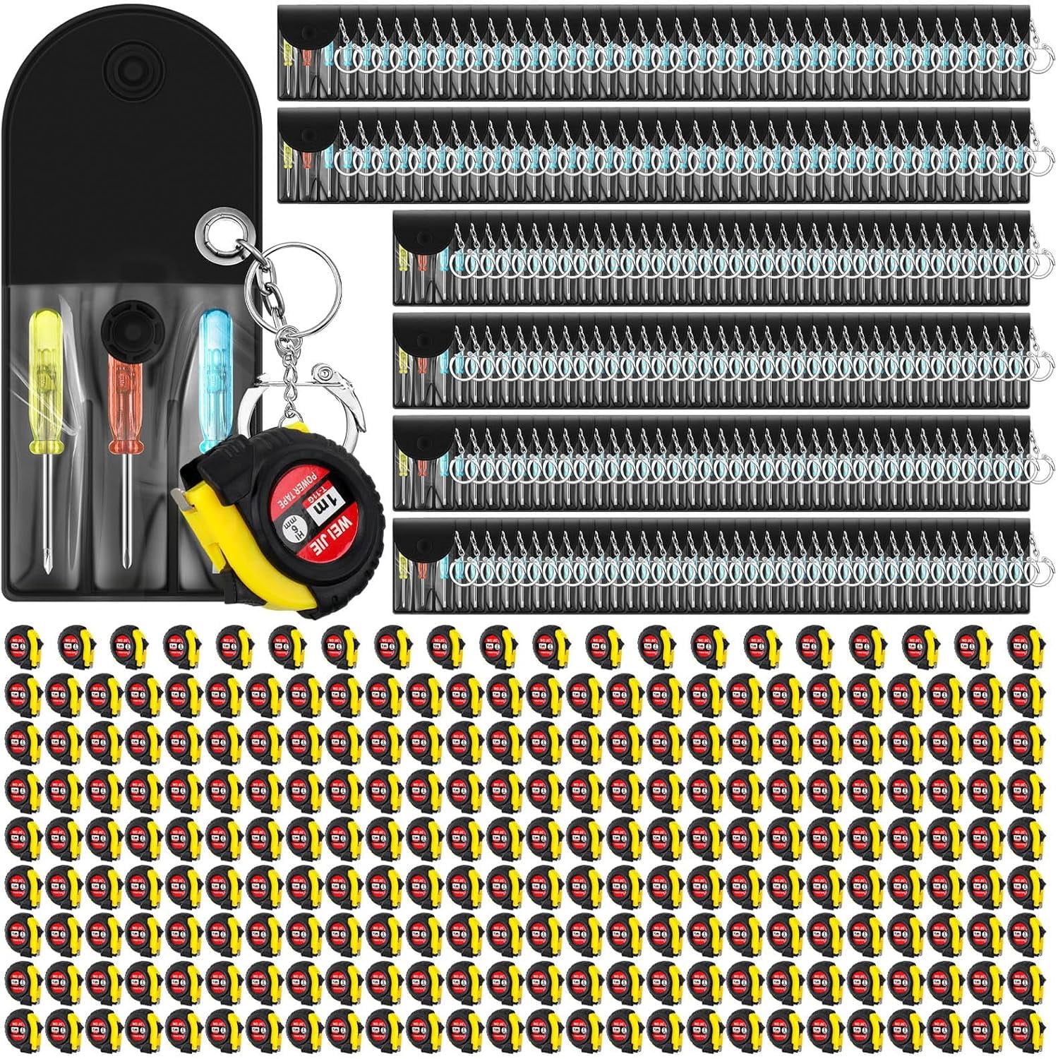 Mini Screwdriver Keychain Mini Tape Measure Keychain Set Bulk Mini ...