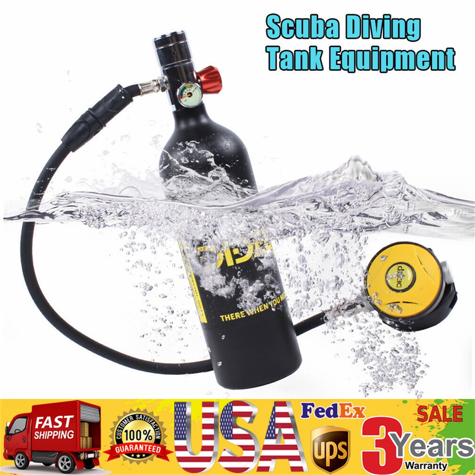 Mini Scuba Diving Tank Kit 1 L Oxygen Tank with Equipment Underwater ...
