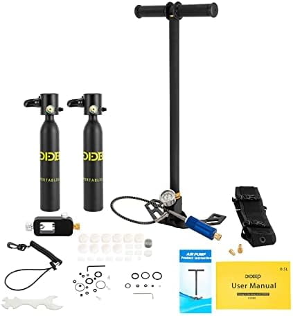 Mini Scuba Tank Dive Diving Set, 0.5L Capacity Underwater Breath Oxygen ...