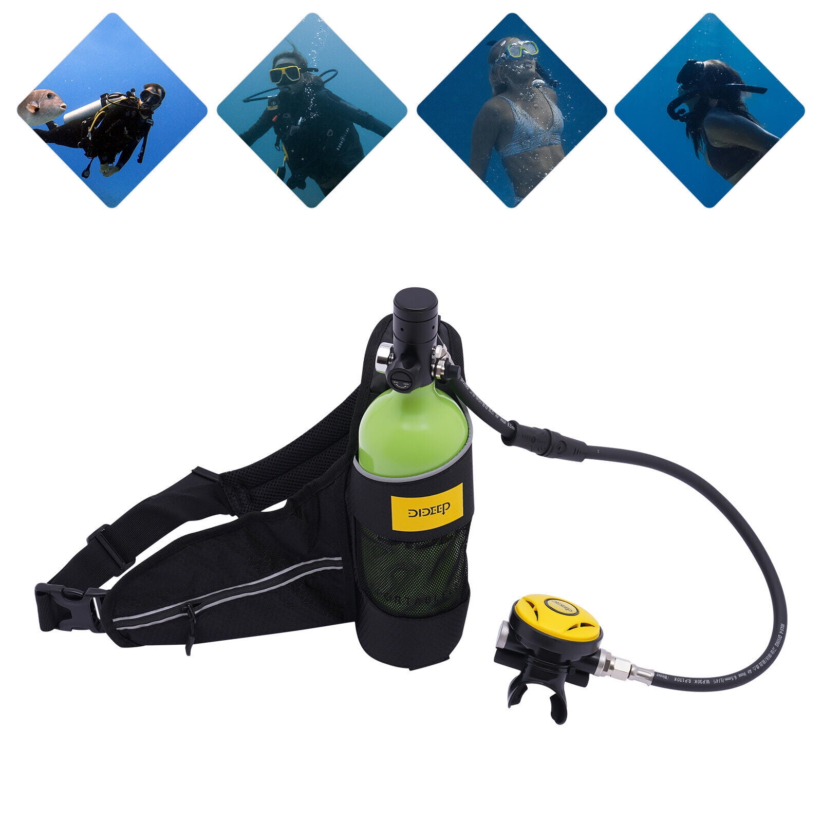 Mini Scuba Tank Refillable Oxygen Cylinder with 1L Capacity Scuba Tank ...