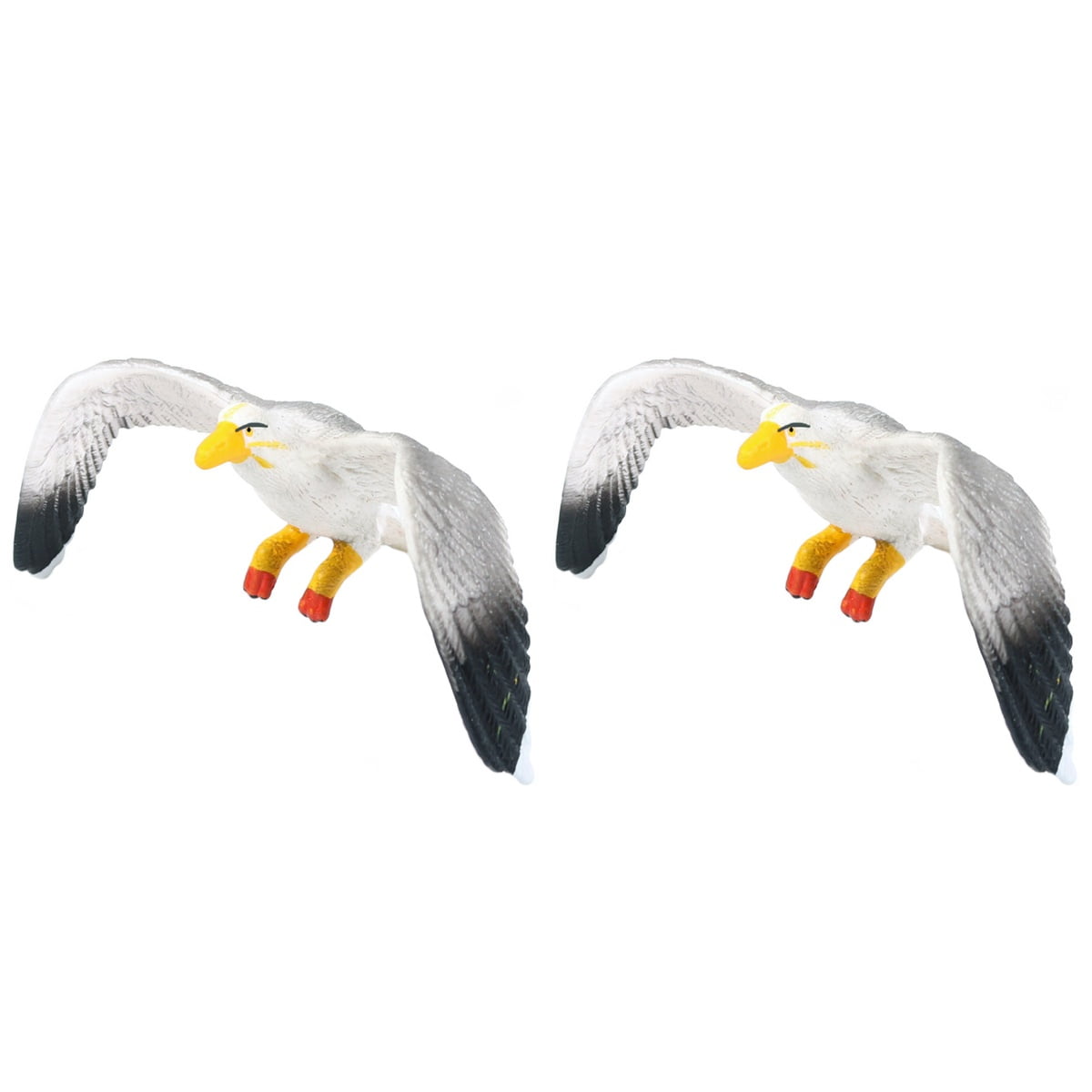 Mini Seagull Ornament Cake Models Bird Figurine Plastic Desktop ...
