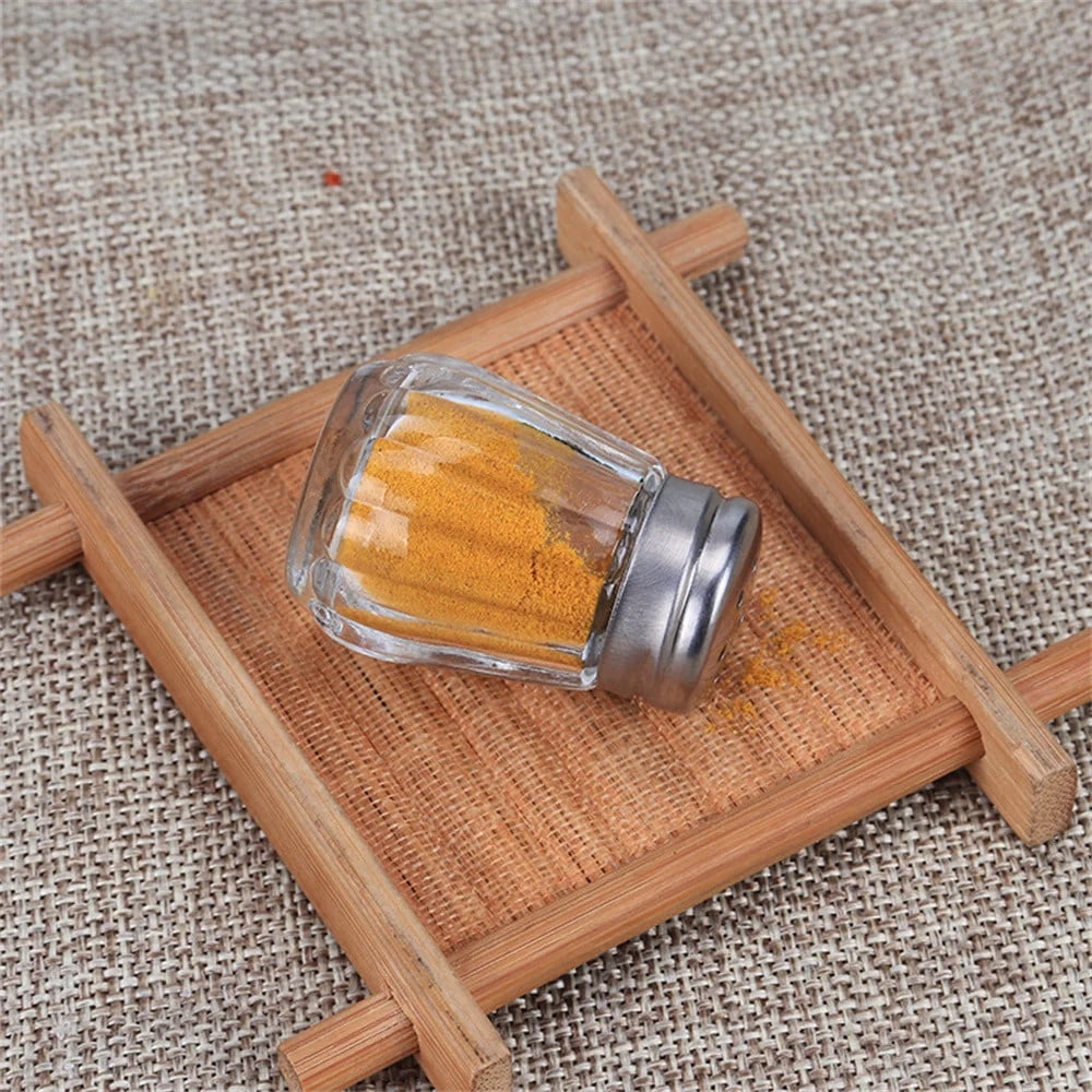 Mini Seasoning Shaker Bottles Glass Spices Condiment Jars Kitchen Salt ...