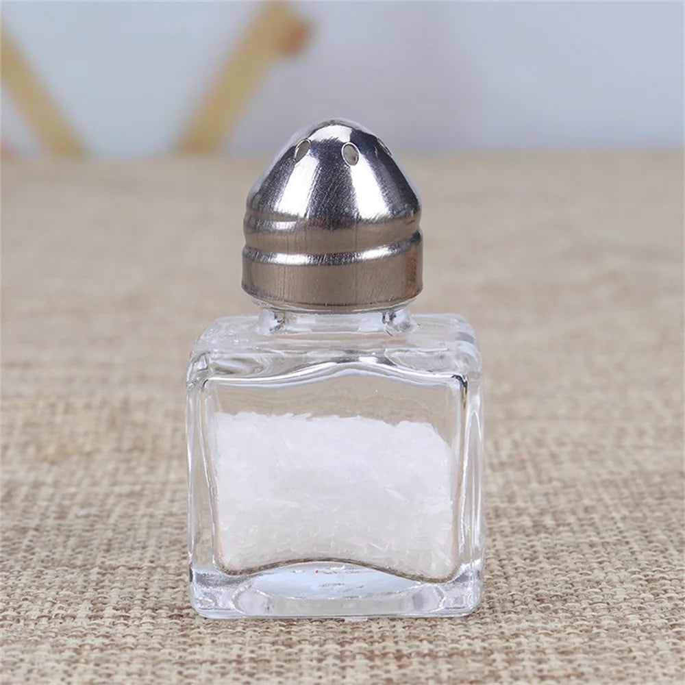 Mini Seasoning Shaker Bottles Glass Spices Condiment Jars Kitchen Salt ...