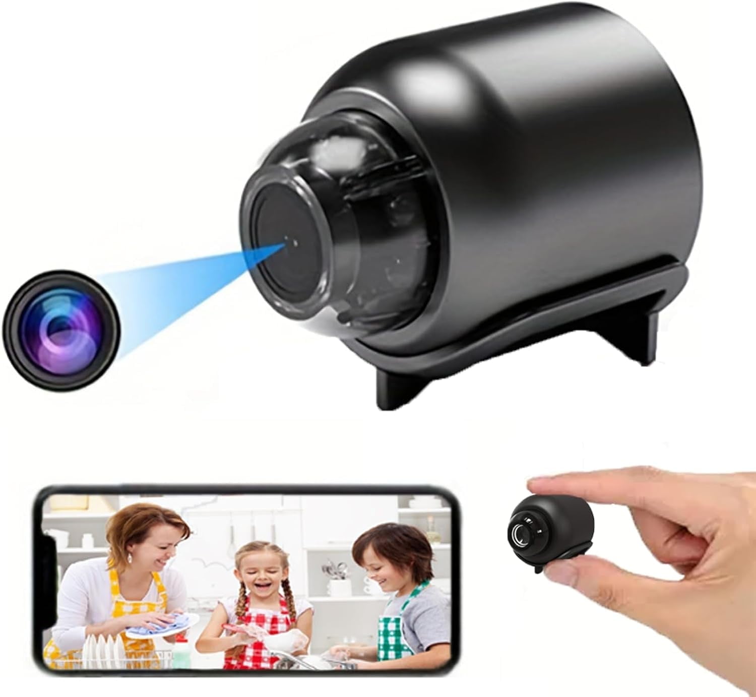 Mini Security Camera,Wireless 1080P HD Home Indoor Outdoor Camera ,Wifi ...