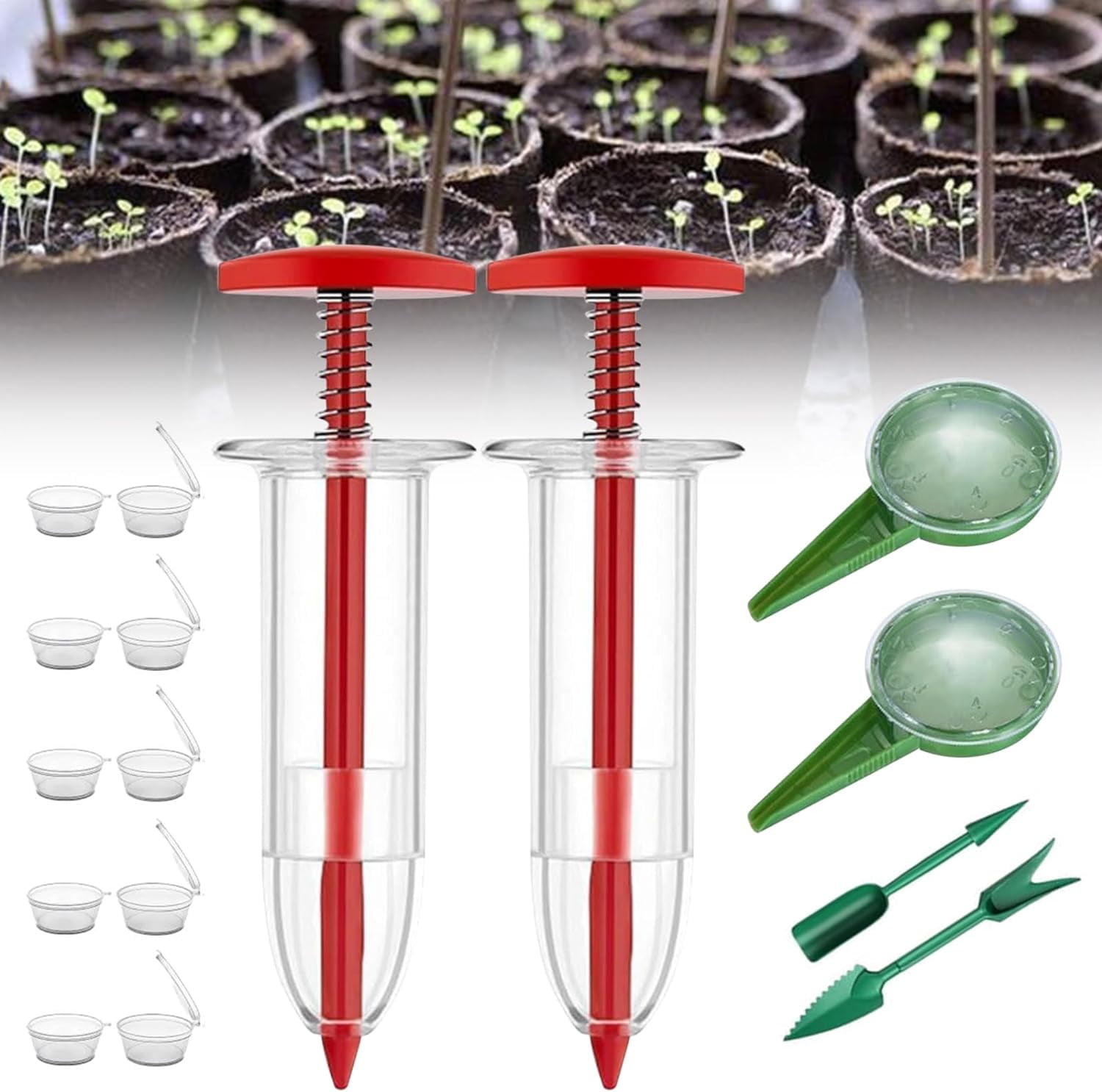 Mini Seed Spreader, 2024 New Mini Sowing Seed Dispenser, Small Seed ...