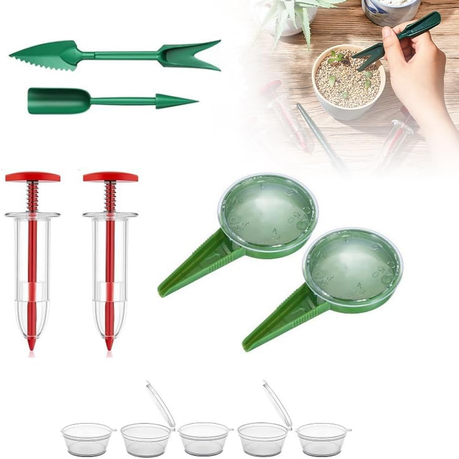 Mini Seed Spreader Set, 2025 New Mini Sowing Seed Dispenser for Small ...