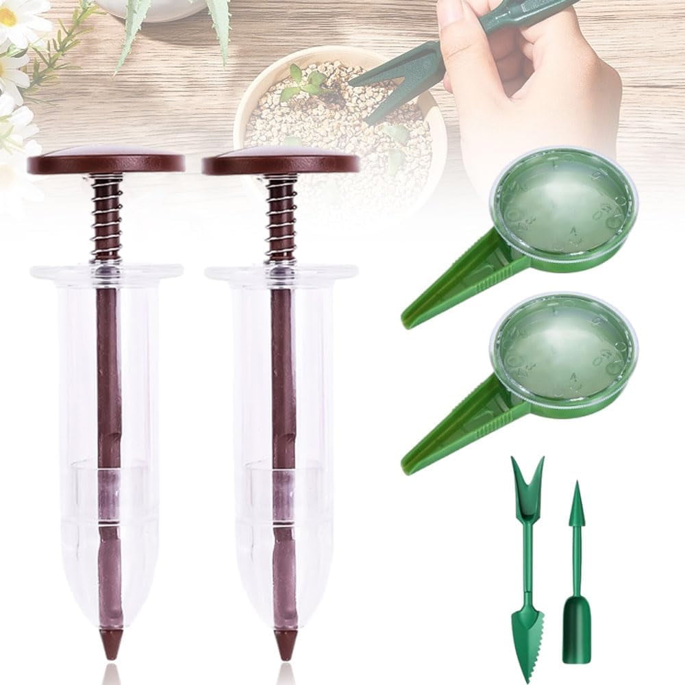 Mini Seed Spreader, Upgrade Mini Sowing Seed Dispenser, Handheld Seed Planter Tool, Garden Seed ...