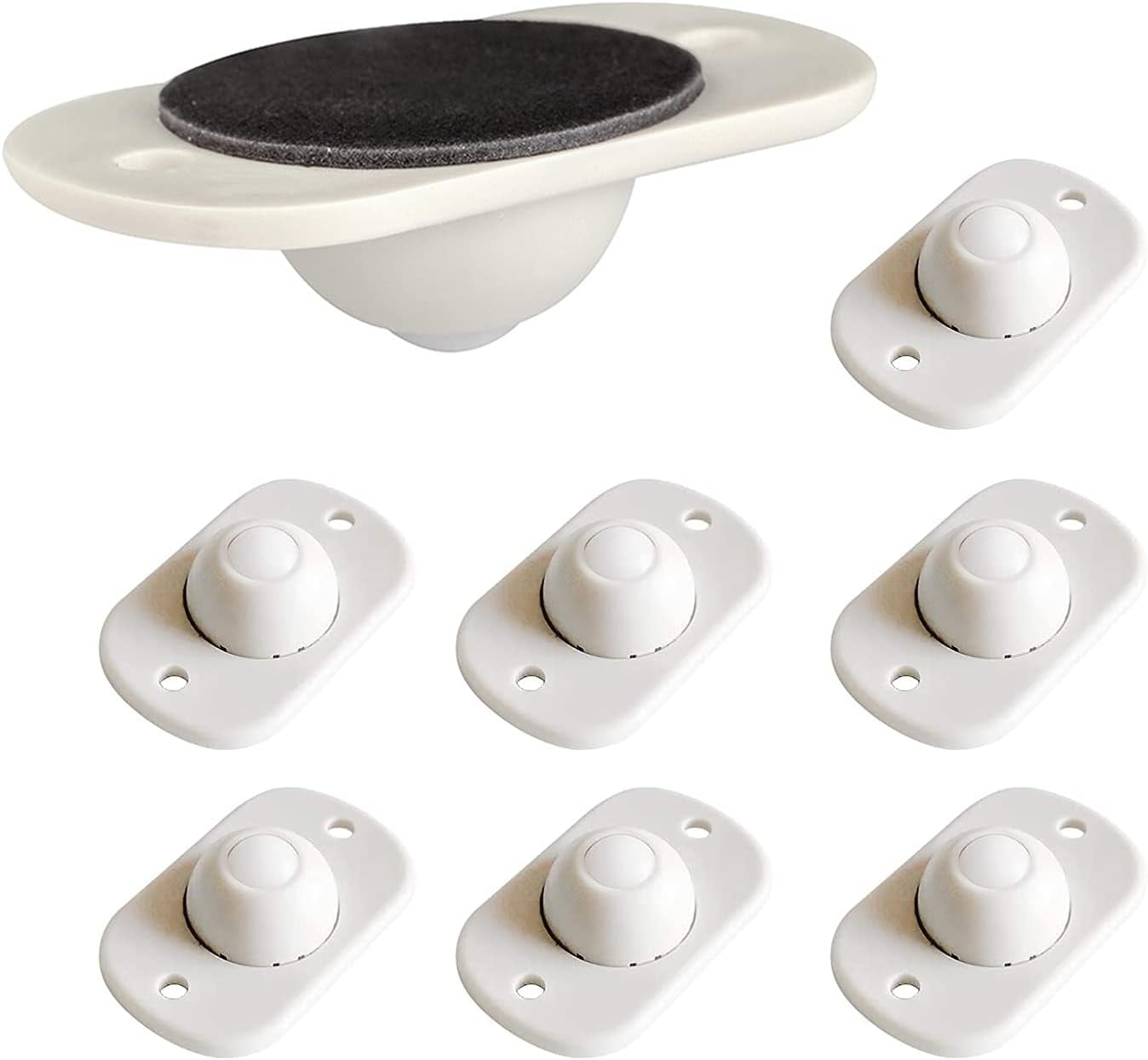 Mini Self-Adhesive Ball Castor Set, ABS Plastic Swivel Wheels for DIY ...