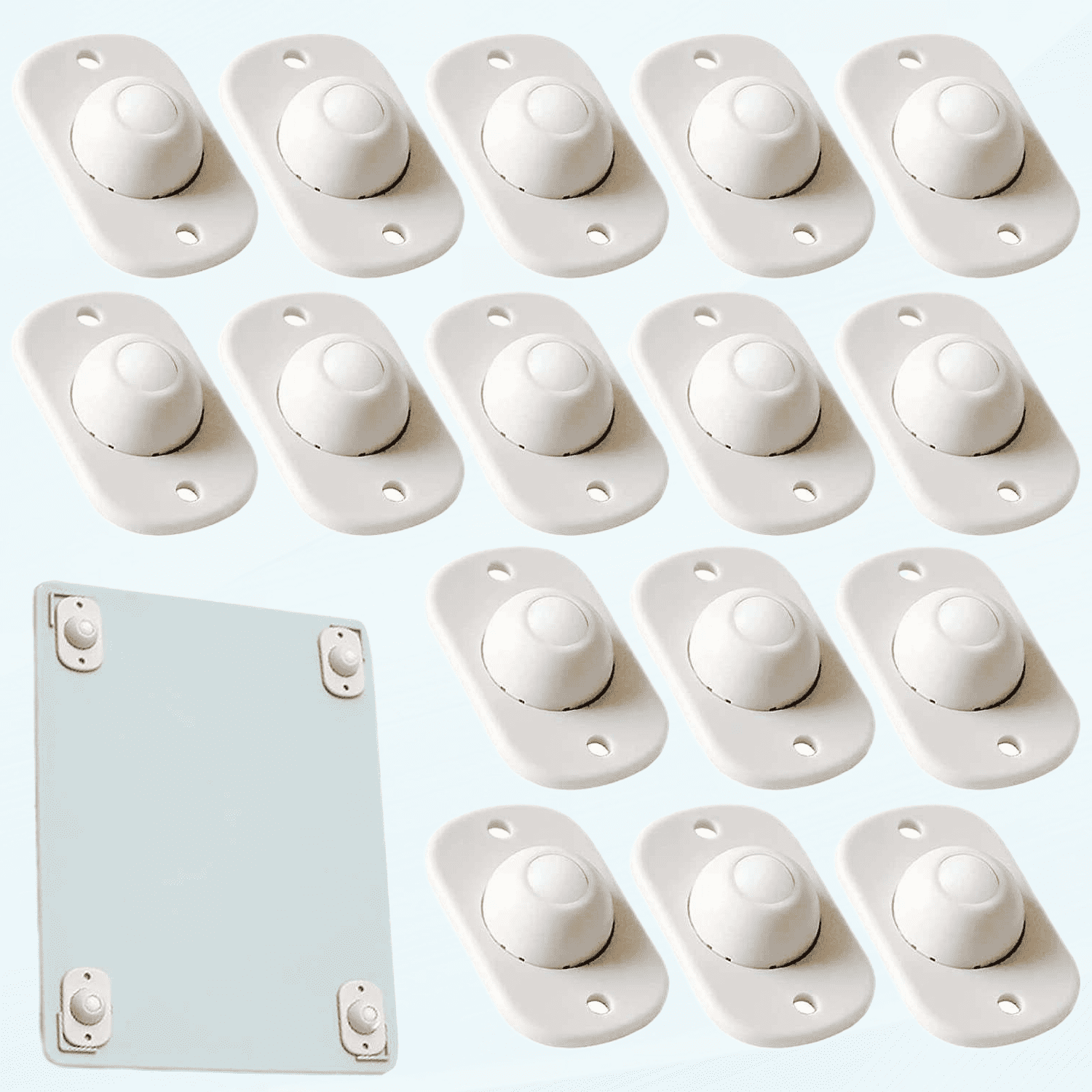 Mini Self Adhesive Casters Wheels 16 Pcs Stick On Wheels Adhesive ...