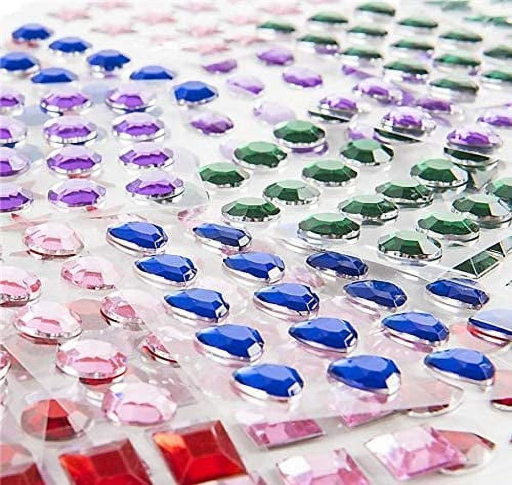 Mini Self-Adhesive Jewels - Assorted Gems, Rhinestone, Hearts, Diamonds ...