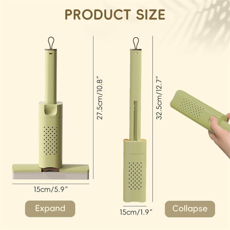 Mini Self Squeeze Mop Portable Hands-Free Wash Desktop Glass Cleaning ...