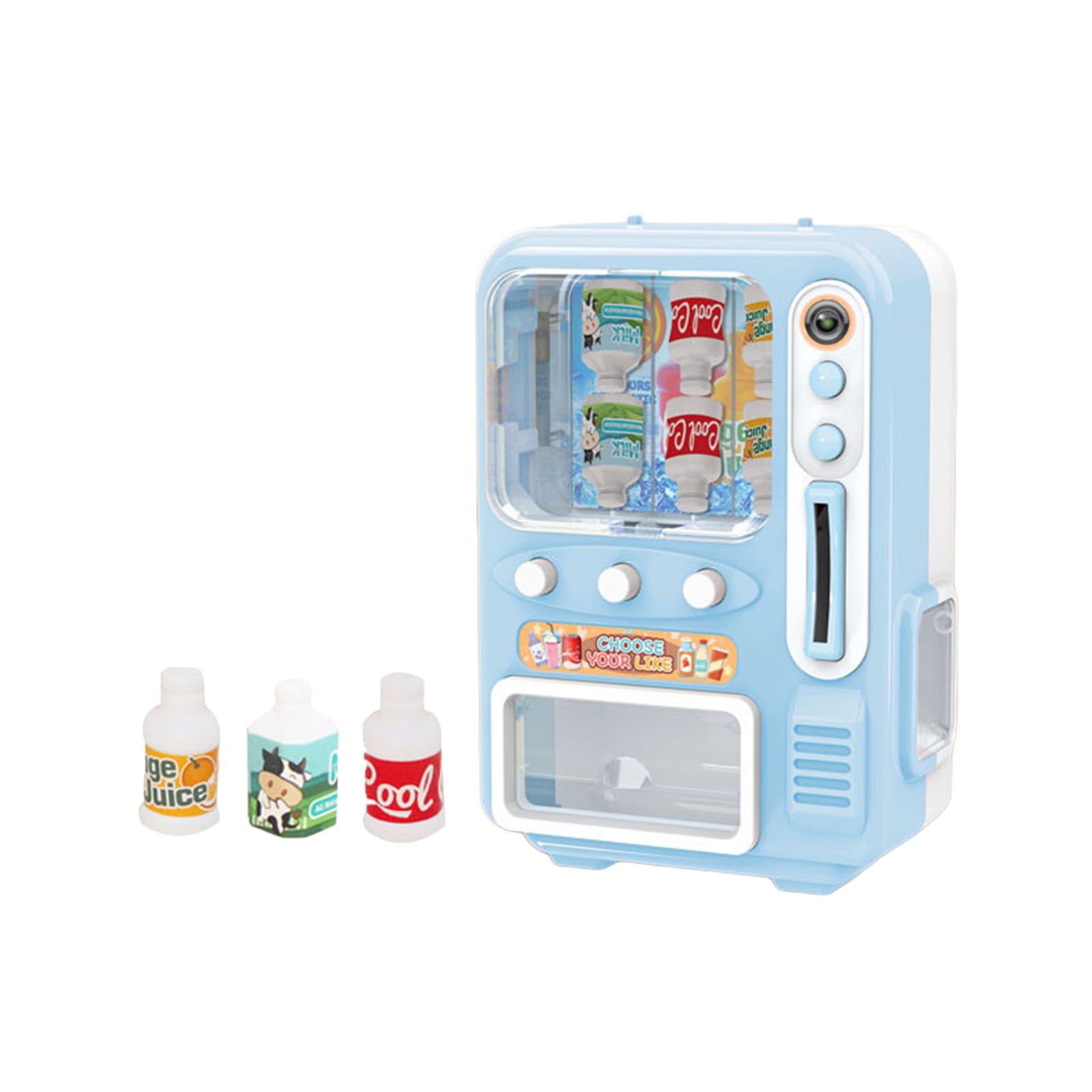 Mini Selling Machine Toy with Drinks Bottles - Pretend Play Set for ...