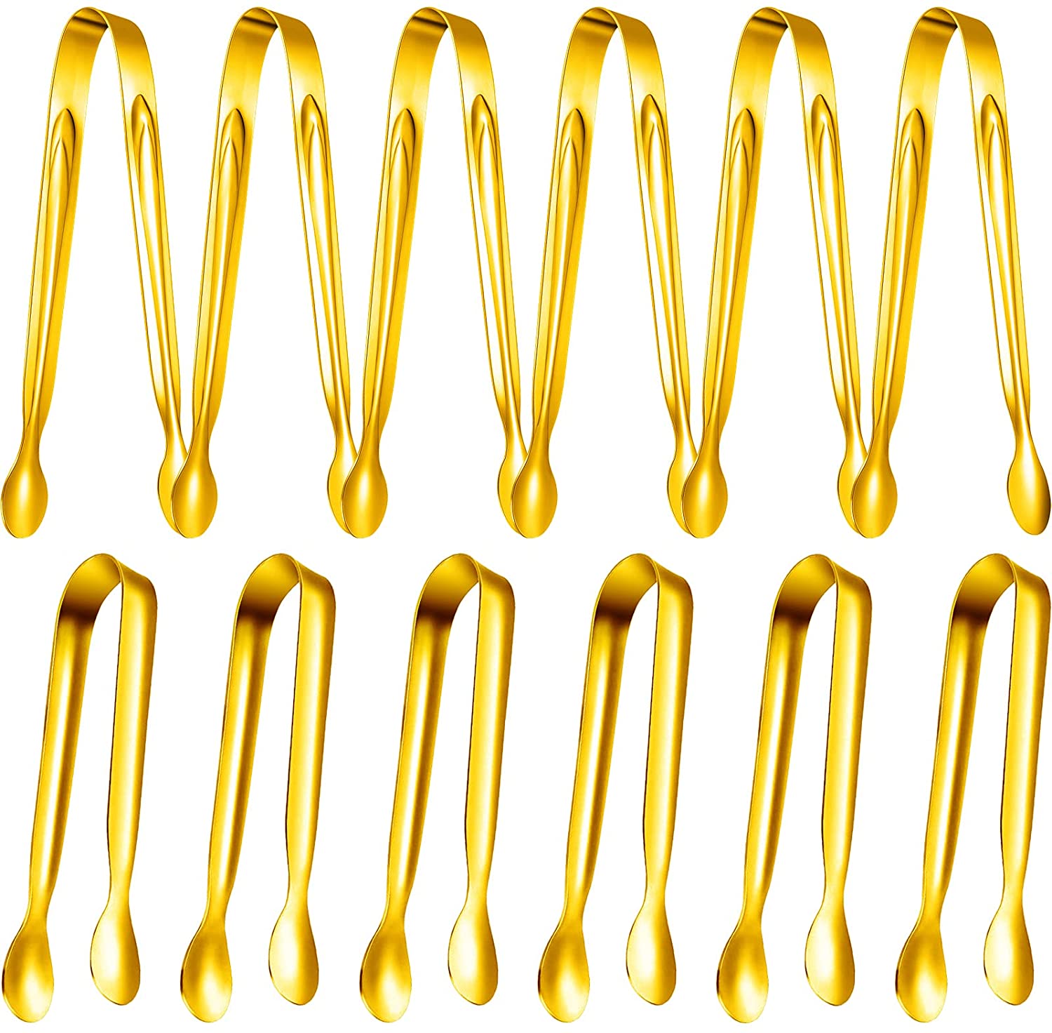 Mini Serving Tongs, 12 Pieces Small Ice Tongs Stainless Steel Sugar ...