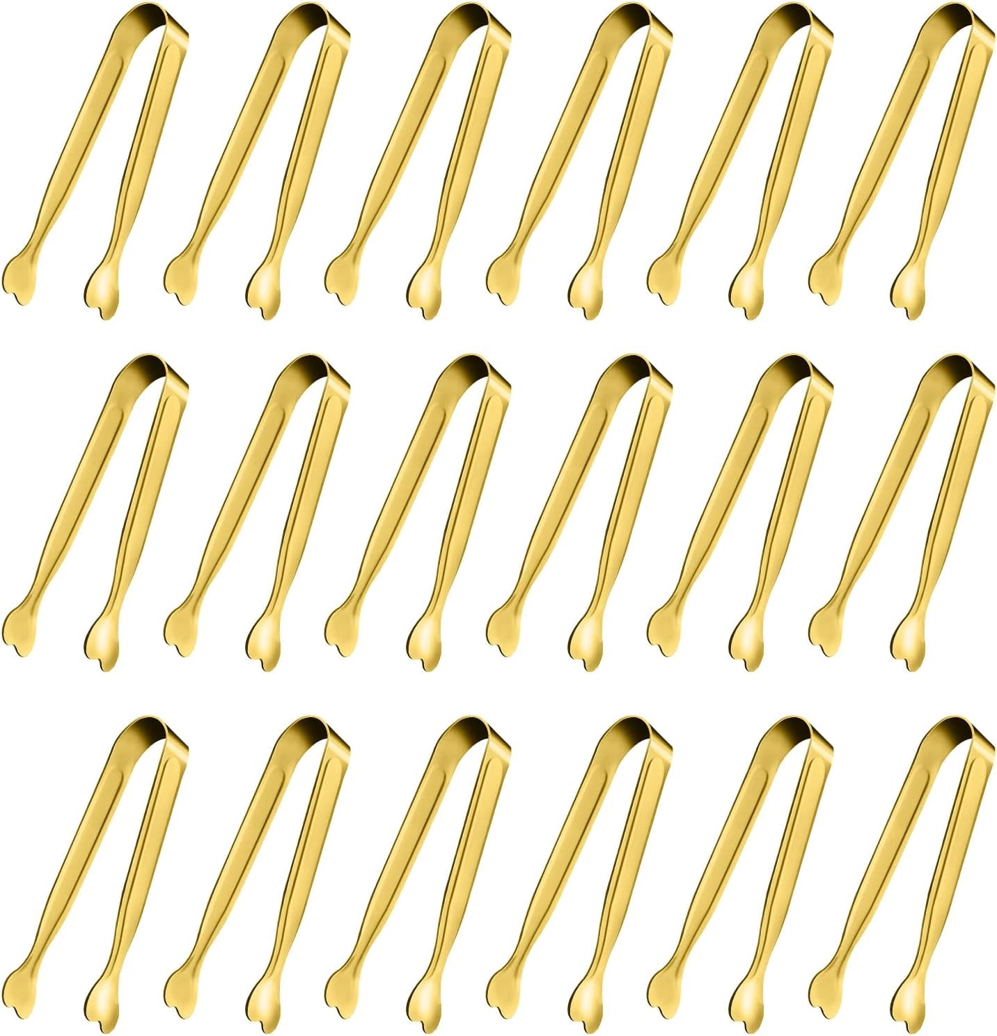 Mini Serving Tongs, 18-Packs Stainless Steel Sugar Tongs, 4.3 inch Ice ...