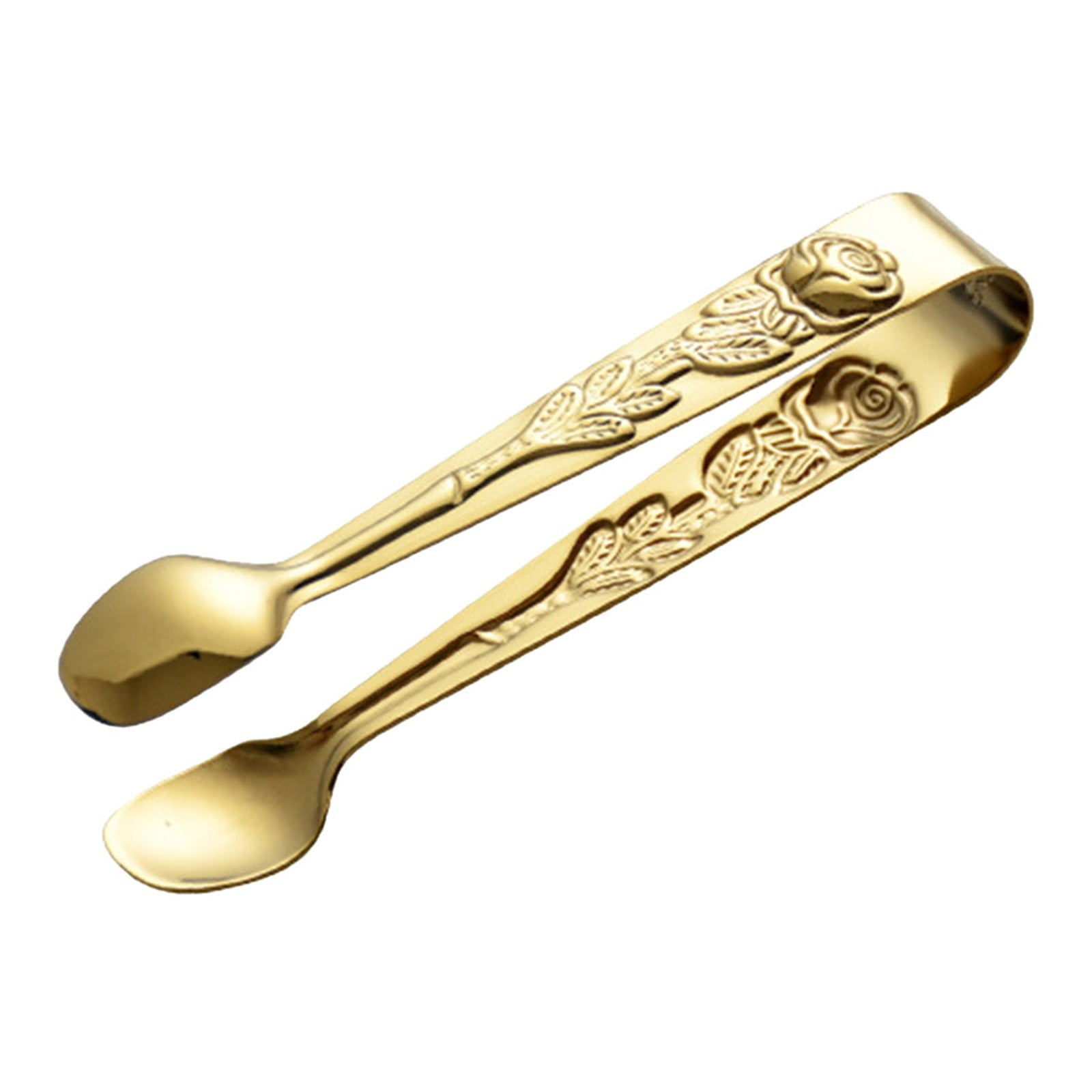 Mini Serving Tongs,4Inch Rose Stainless Steel Sugar Cube Tongs,Sliver ...