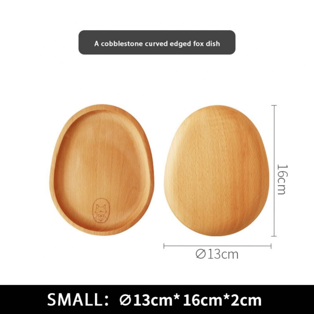 Mini Serving Tray Small Wooden Plate Oval Wood Tray, Wooden Snack Tray ...