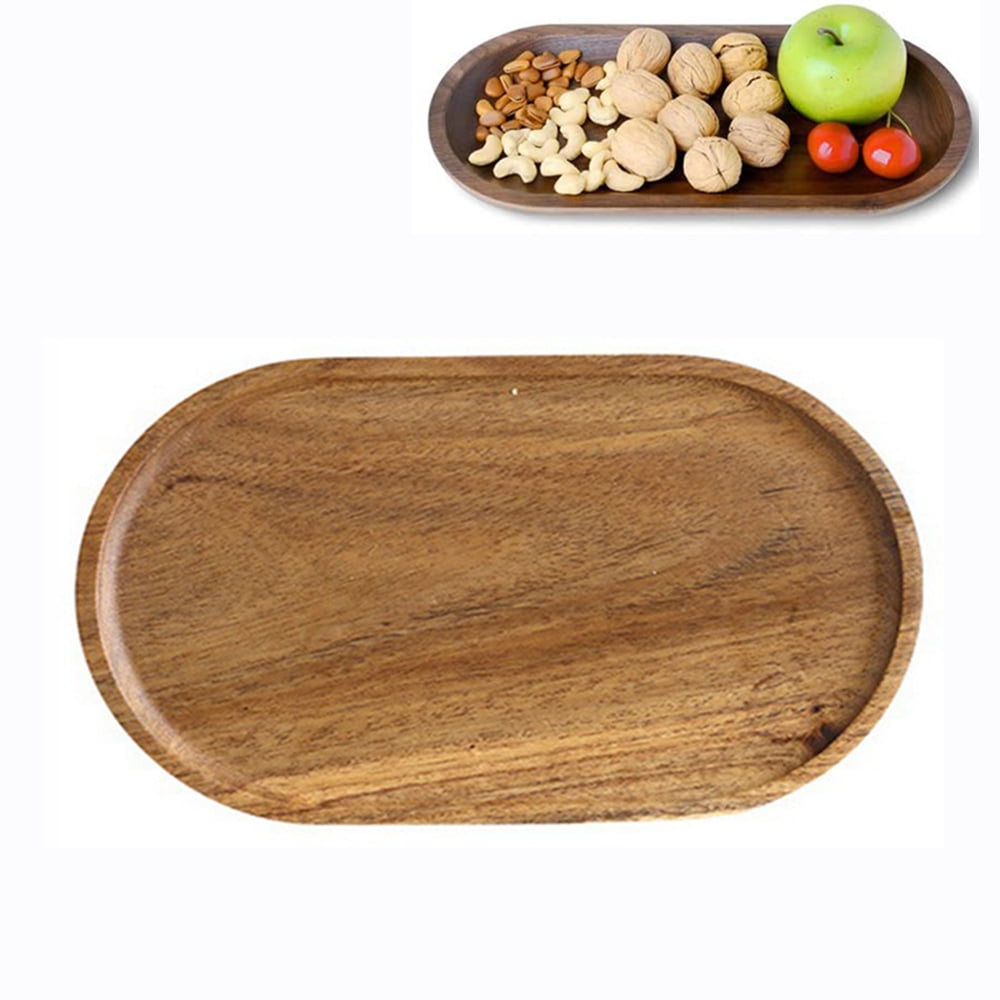 Mini Serving Tray for Jewellery Key Coin, Oval Ebony Wood Natural ...
