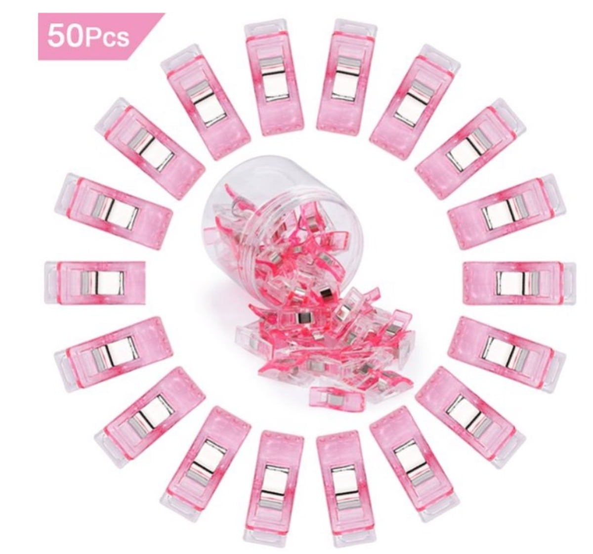 Mini Sewing Clips for Fabric 50 Pack,Edge-Wrapping Positioning ...