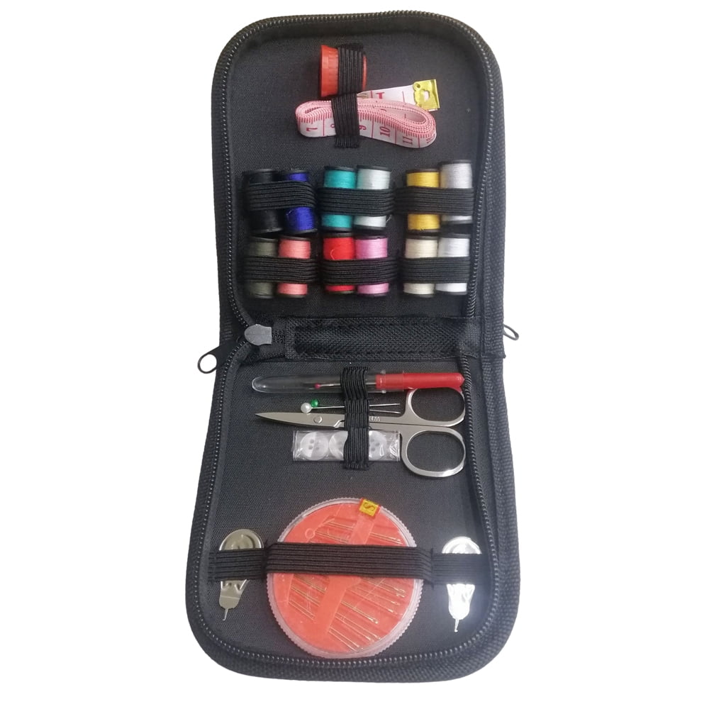 Mini Sewing Kit Bag Portable Sew Tools Home Travel Emergency Black ...