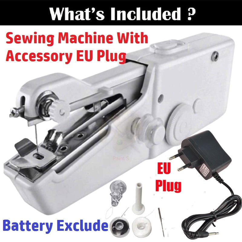 Mini Sewing Machine Hand Portable Manual Handheld Cordless Electric ...