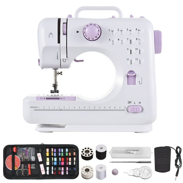 Mini Sewing Machine for Beginners, 42 Piece Handheld Electric Sewing ...