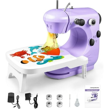 Portable Mini Sewing Machine for Beginners 2 Speed Multi-functional ...
