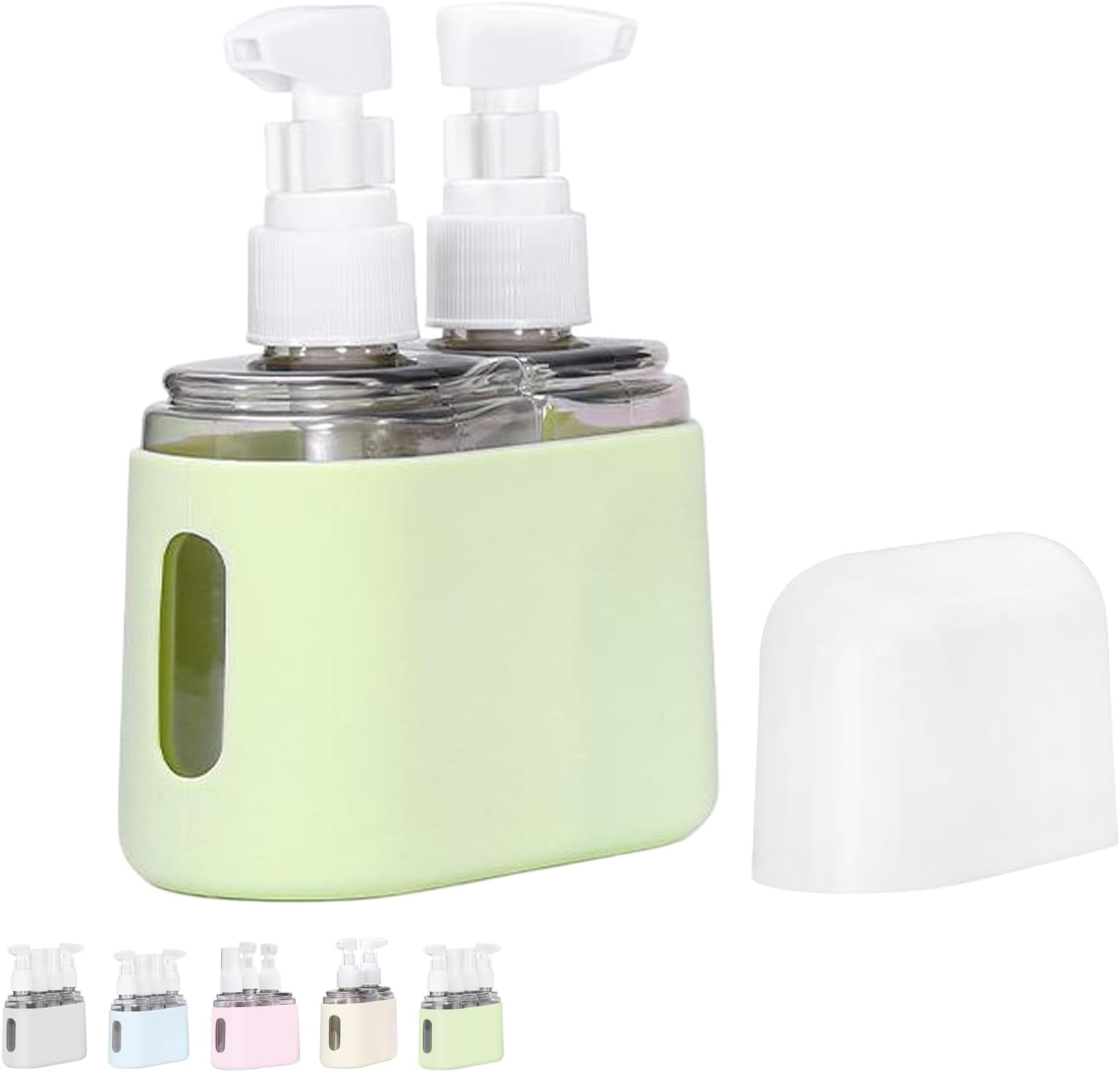 Mini Shampoo Dispenser Portable Travel Bottle Set, 4-in-1 TSA Approved ...