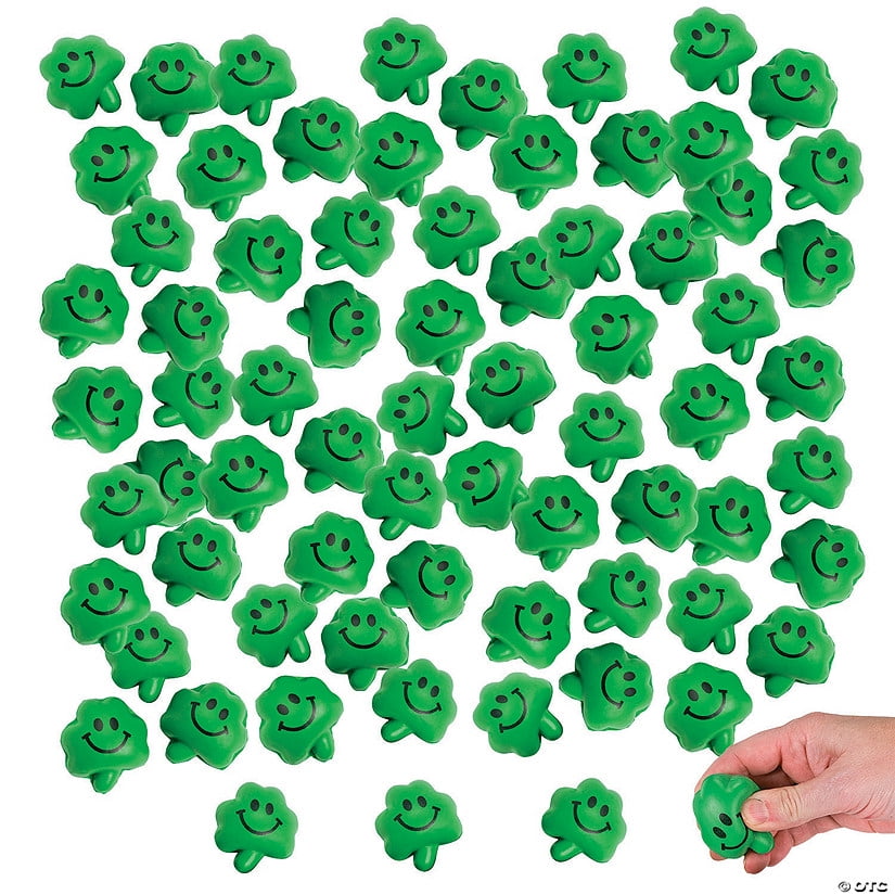 Bulk Pack of Mini Shamrock Stress Relief Toys - 72 Pieces Perfect for ...